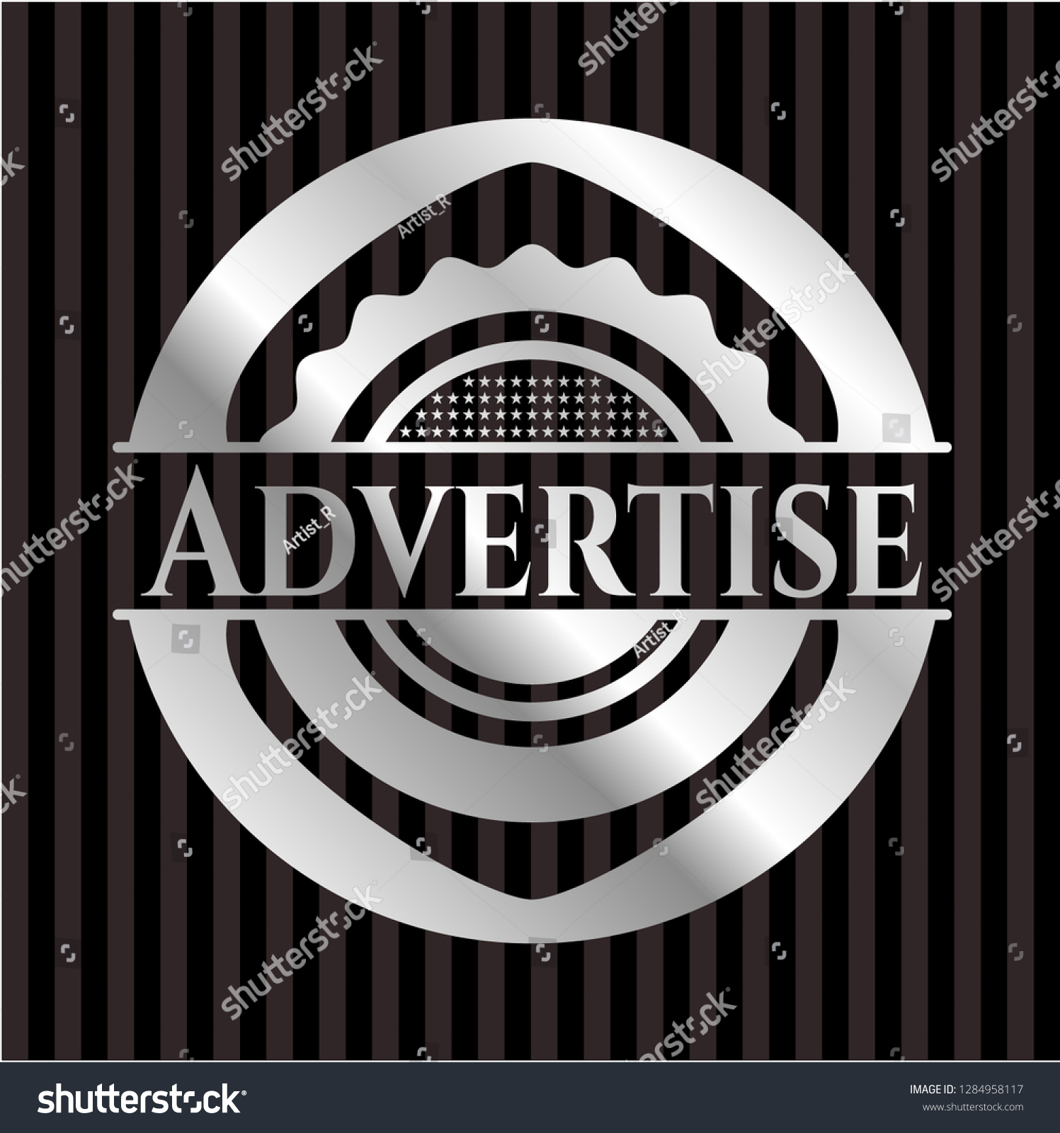 Advertise Silvery Emblem Or Badge Royalty Free Stock Vector