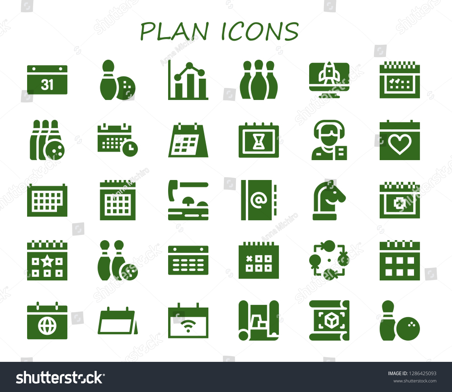 plan icon set. 30 filled plan icons. Simple - Royalty Free Stock Vector ...