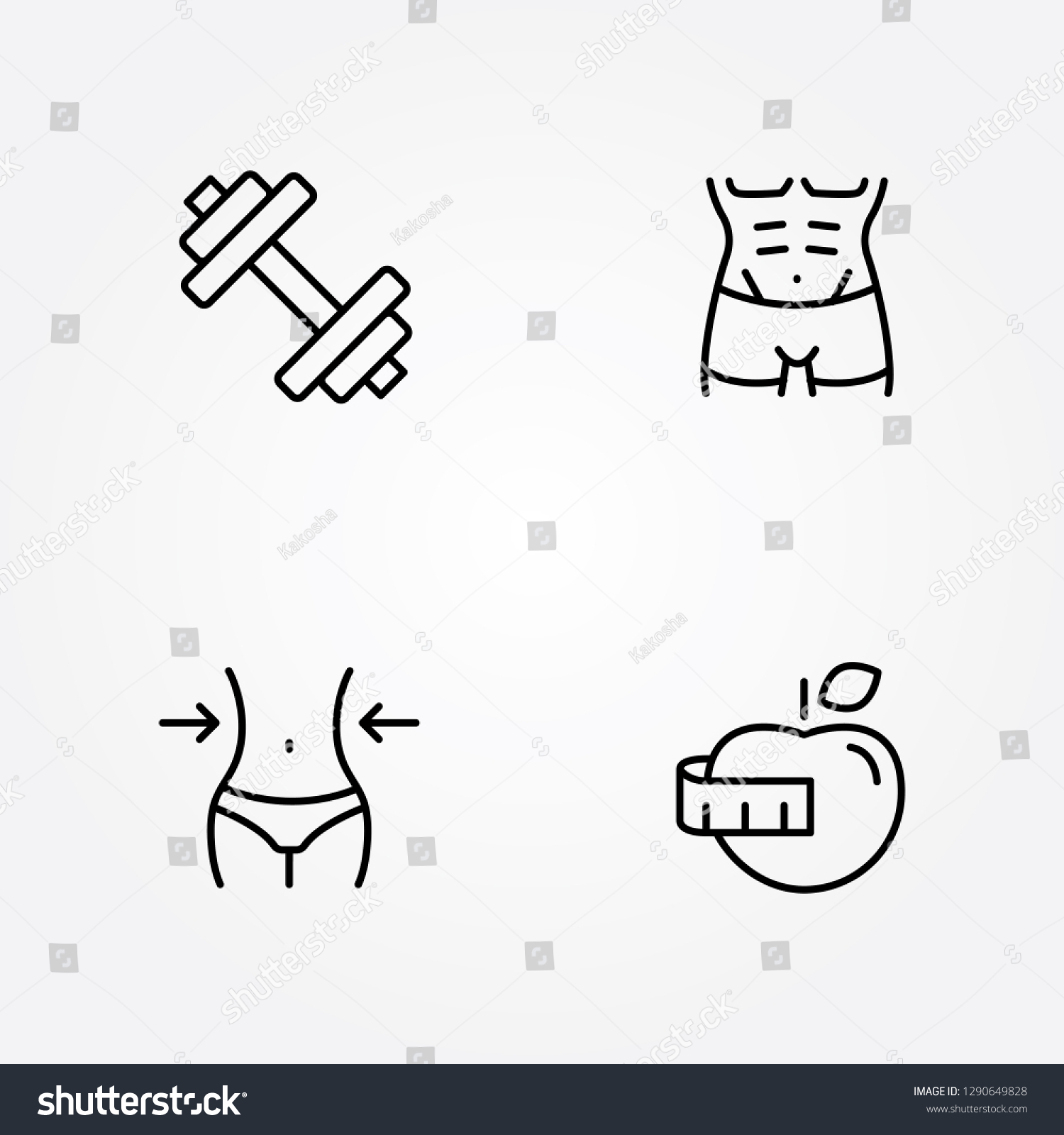 male female body torso line thin icon weight - Royalty Free Stock ... male female body torso line thin icon weight - Royalty Free Stock ...