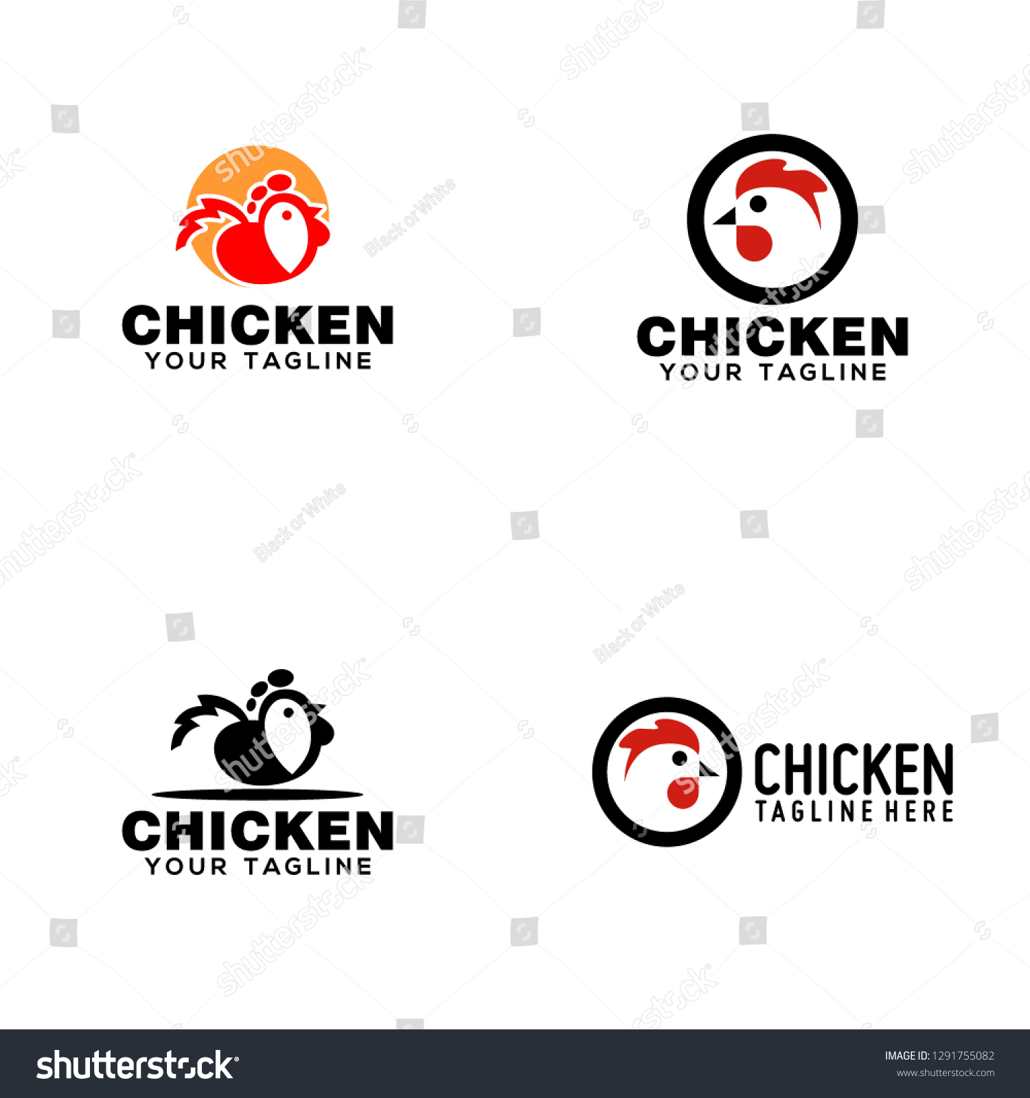 Chicken Logo Design Template - Royalty Free Stock Vector 1291755082 ...