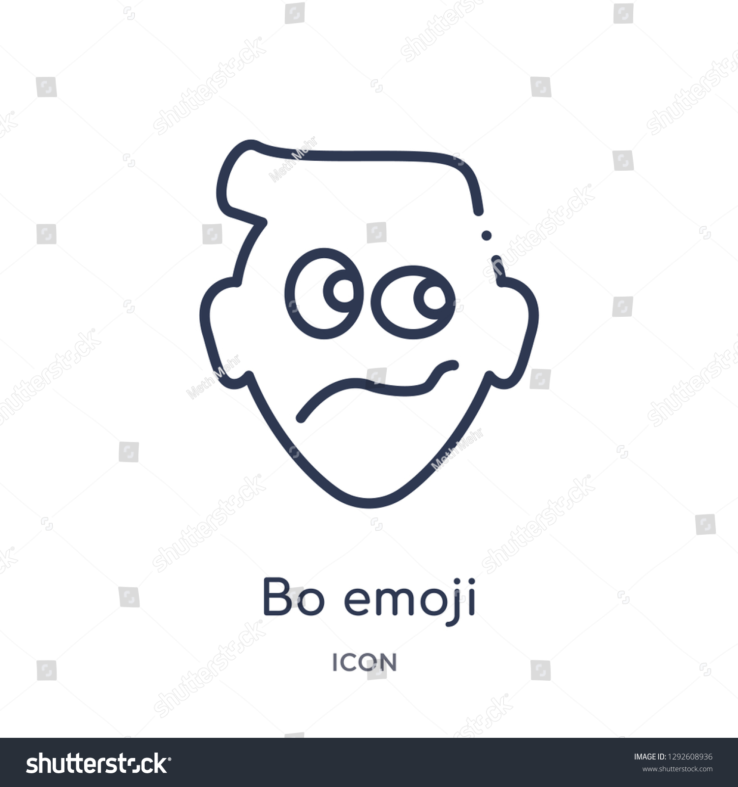 Linear bo emoji icon from Emoji outline - Royalty Free Stock Vector ...