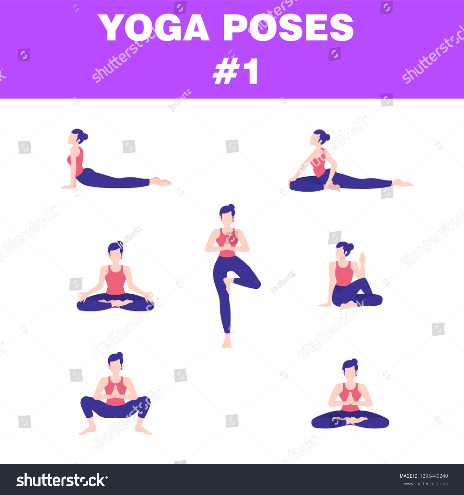 Set yoga poses - Royalty Free Stock Vector 1295449249 - Avopix.com Set yoga poses - Royalty Free Stock Vector 1295449249 - Avopix.com