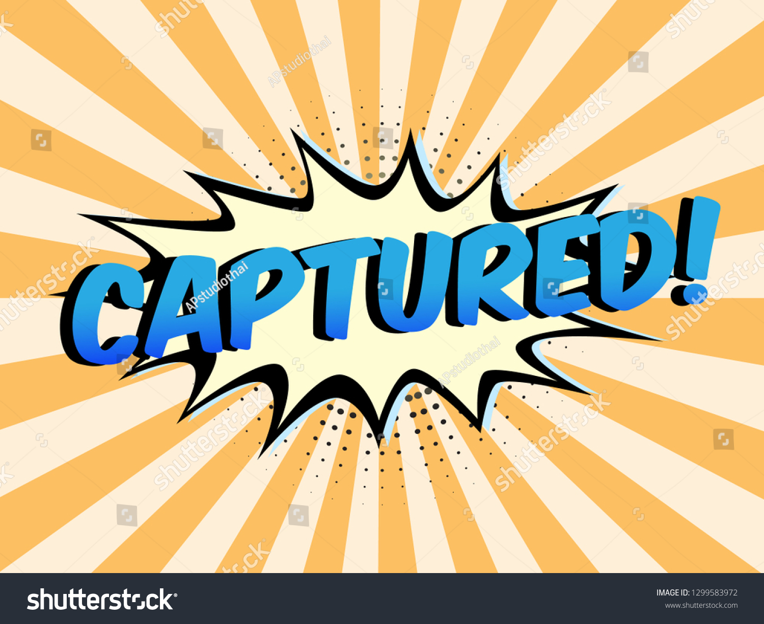 The Word Captured on speech bubbles with - Royalty Free Stock Vector ...