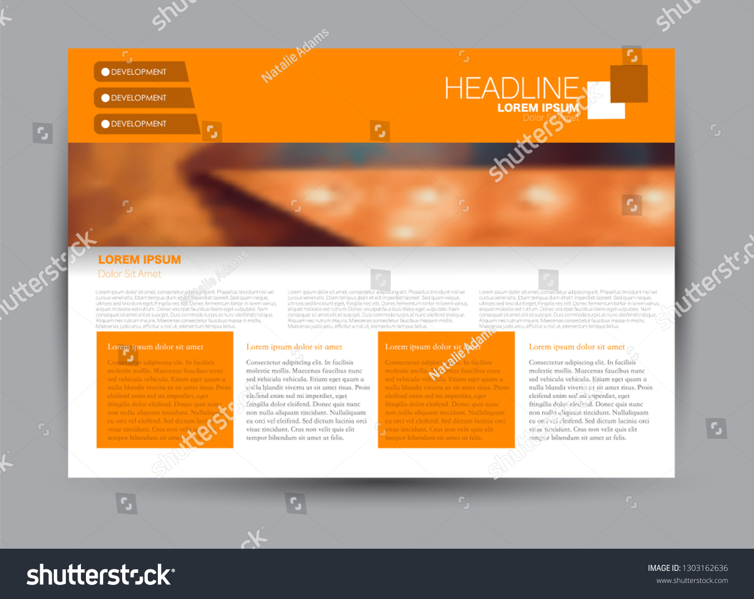 Landscape wide flyer template. Billboard banner - Royalty Free Stock ...