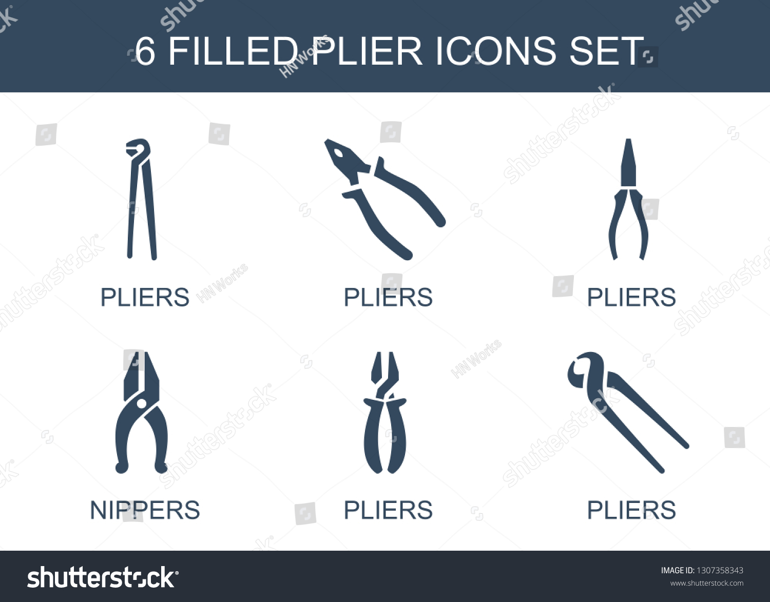 plier icons. Trendy 6 plier icons. Contain icons - Royalty Free Stock ...