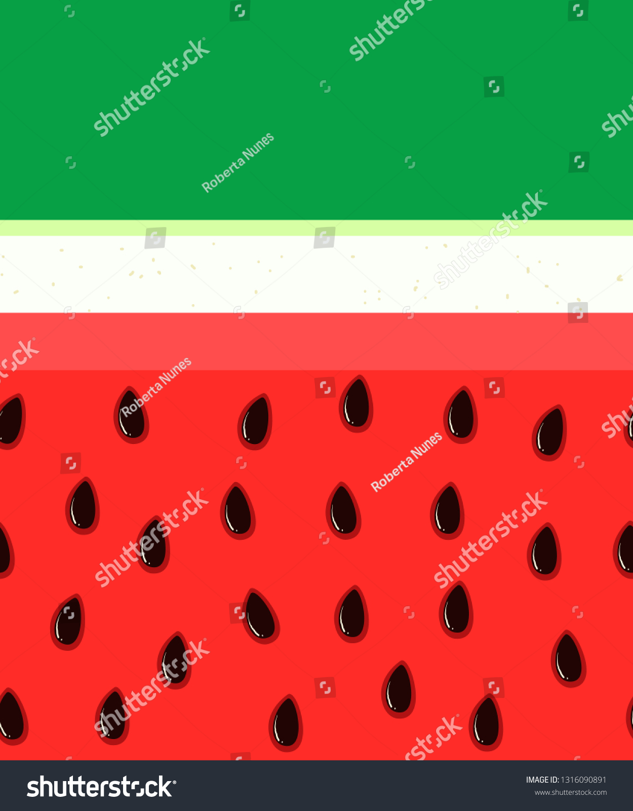 Stylized Watermelon Fruit - Royalty Free Stock Vector 1316090891 ...