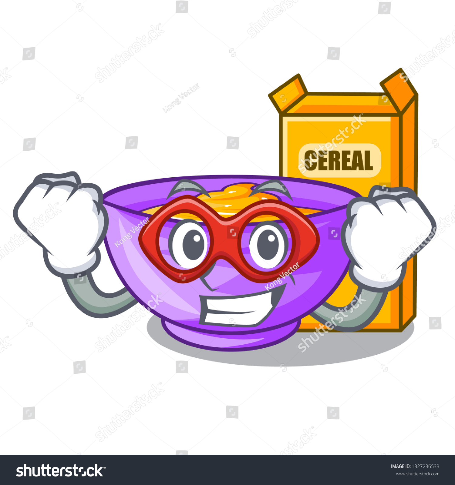 Super Hero Cereal Box In The Character Fridge Royalty Free Stock