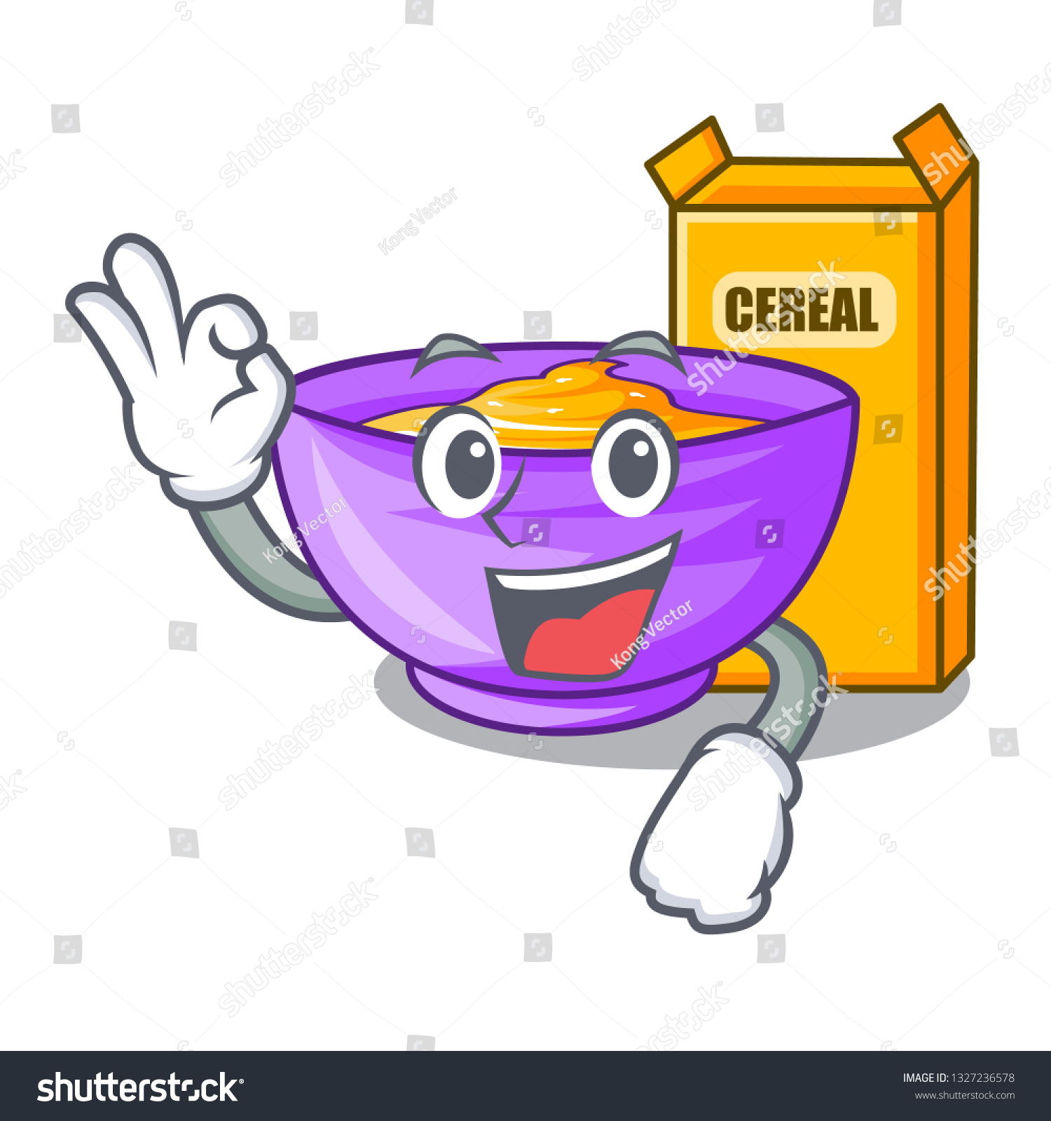 Okay Cereal Box In The Character Fridge Royalty Free Stock Vector