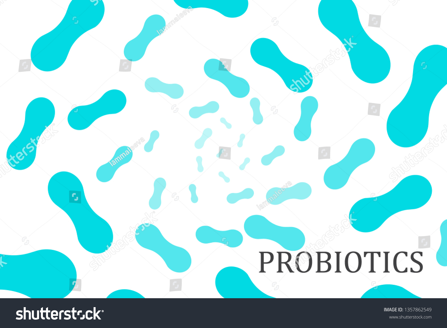 Probiotics Bacteria Vector Logo Prebiotic Royalty Free Stock Vector
