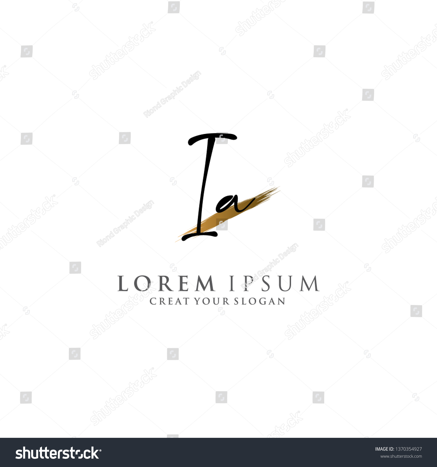 Letter Ia Logo. Initial Letter Design Vector - Royalty Free Stock ...