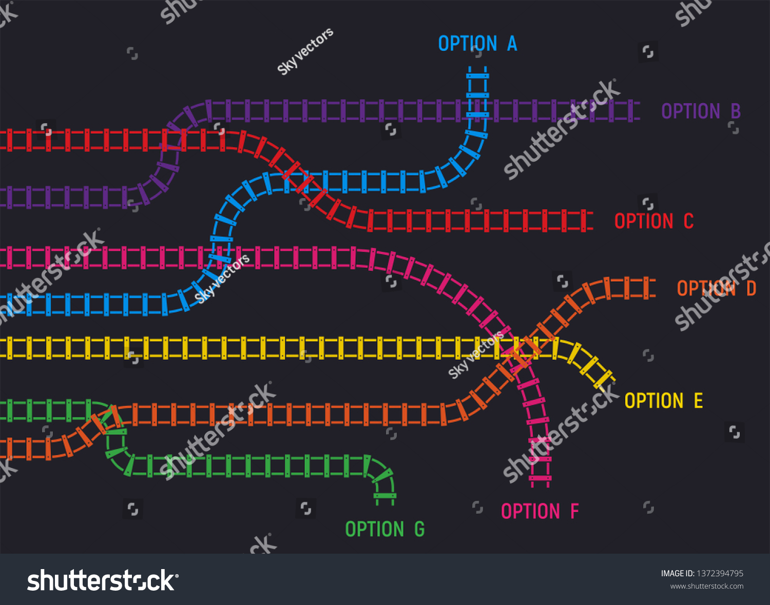 Train rail tracks, railroad infographic template - Royalty Free Stock ... Train rail tracks, railroad infographic template - Royalty Free Stock ...