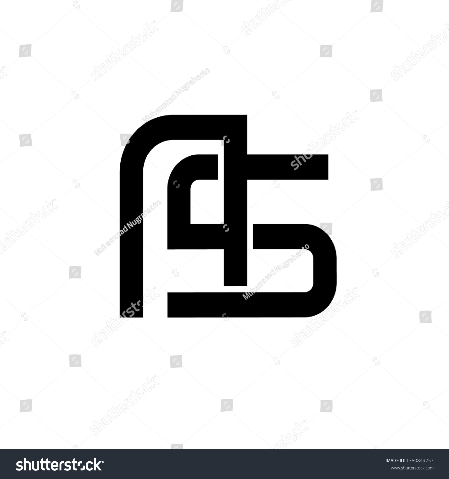 Black monogram logo.modern design.vector - Royalty Free Stock Vector ...