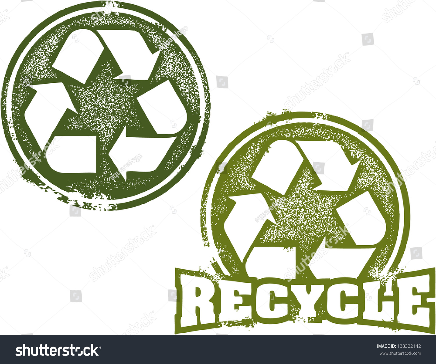 Reduce Reuse Recycle Rubber Stamp Imprint - Royalty Free Stock Vector ...