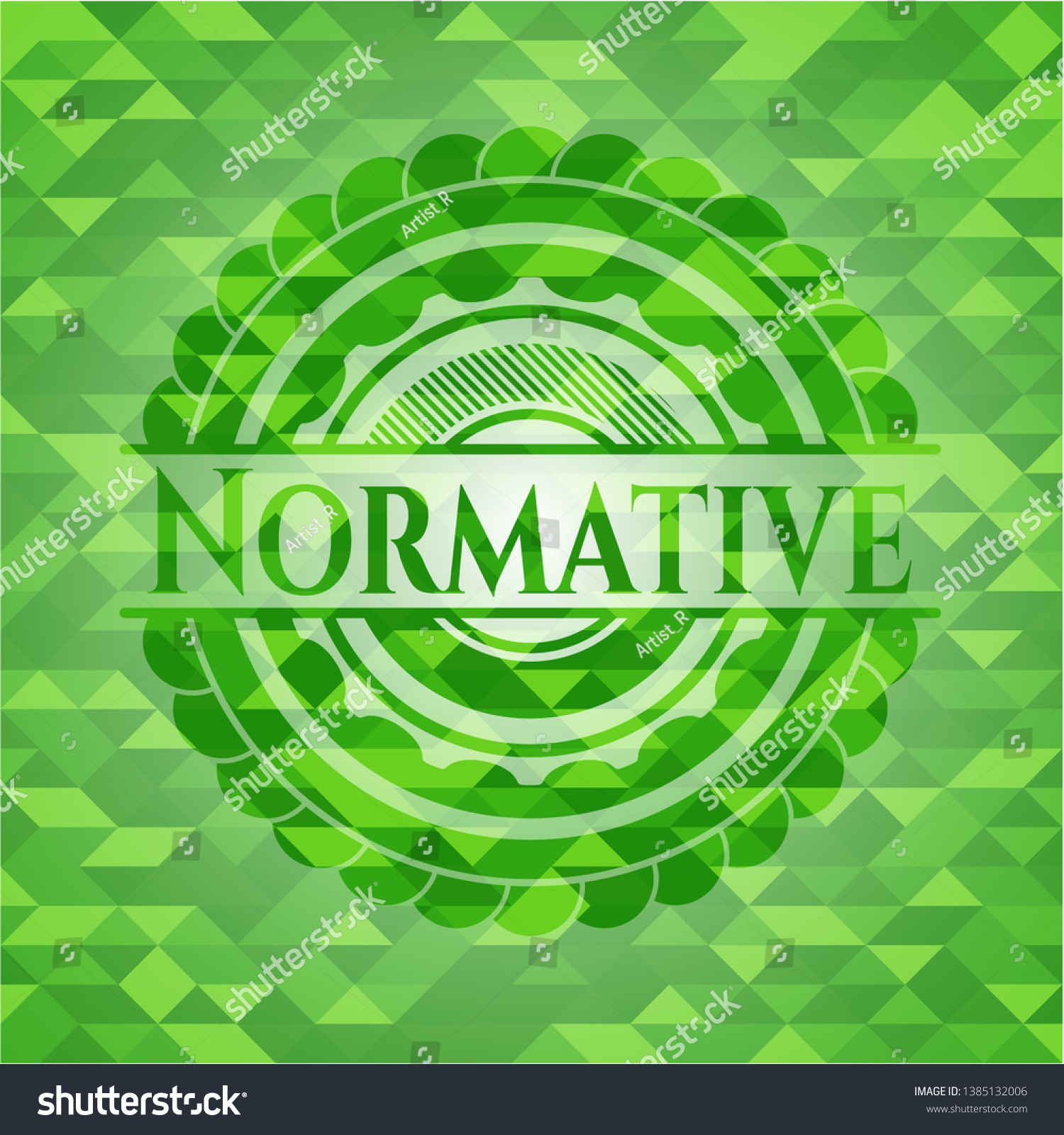 Normative realistic green emblem. Mosaic - Royalty Free Stock Vector ...