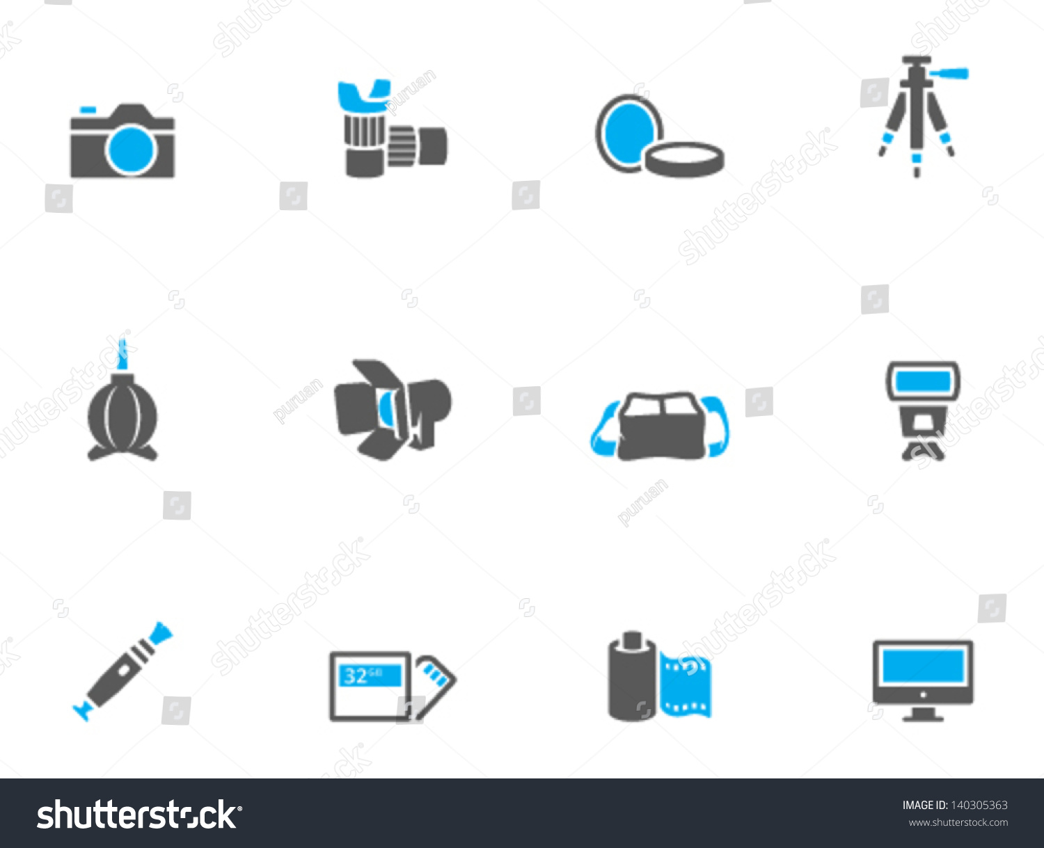 Photography icons in duo tone colors - Royalty Free Stock Vector ...