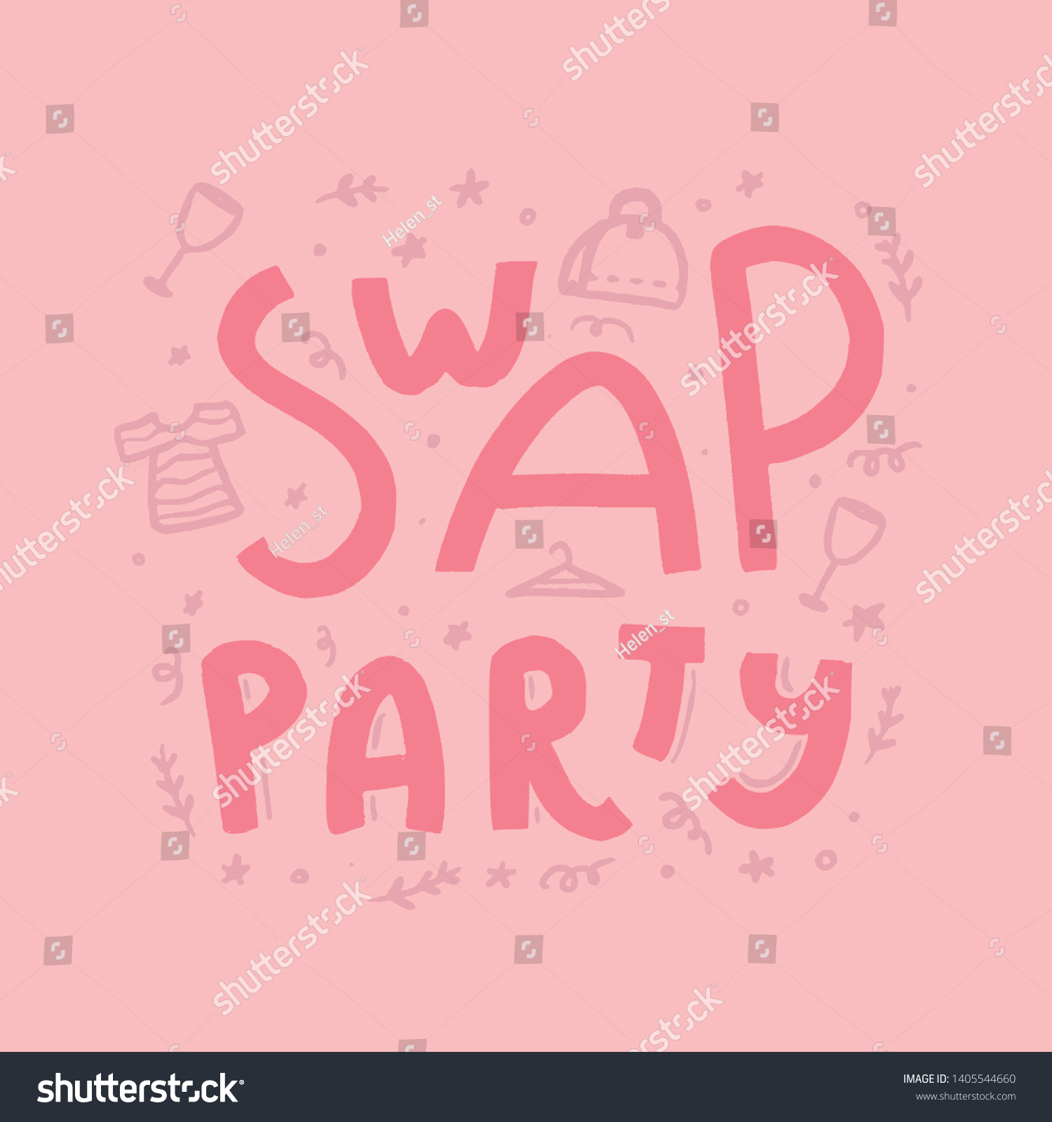 Swap party poster. Invitation flyer template, - Royalty Free Stock ...