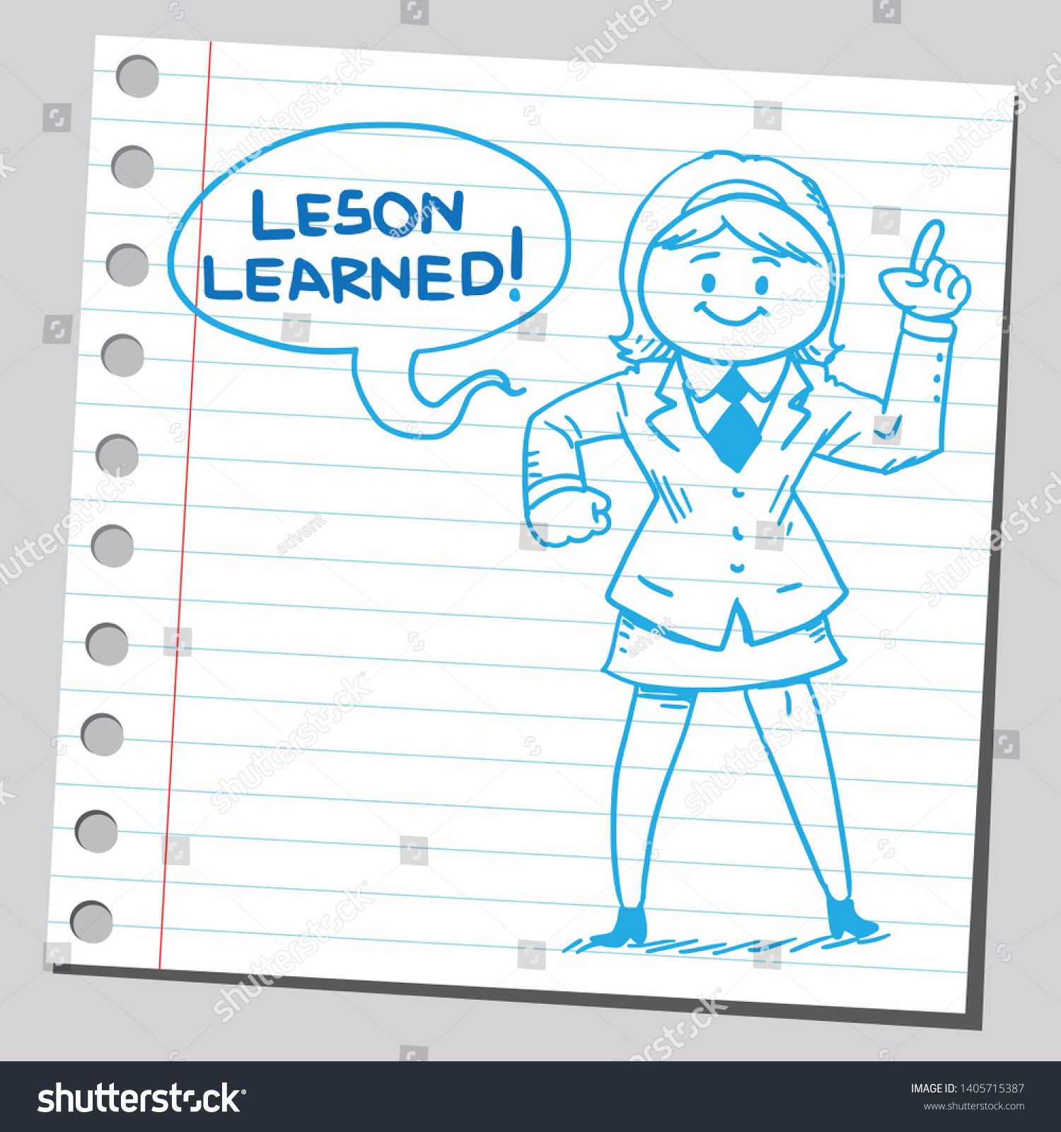 Businesswoman speaking lesson learned phrase. - Royalty Free Stock ...