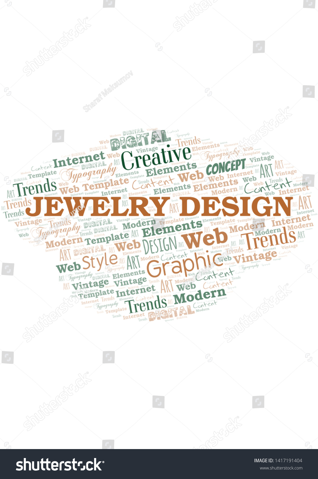 Jewelry Design word cloud. Wordcloud made with - Royalty Free Stock ...