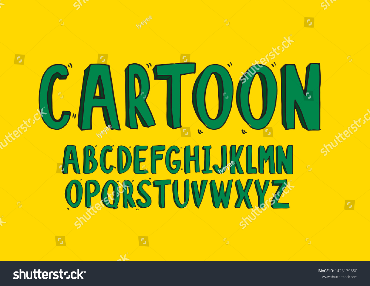 hand drawn/handwritten comic/cartoon 3d - Royalty Free Stock Vector ...