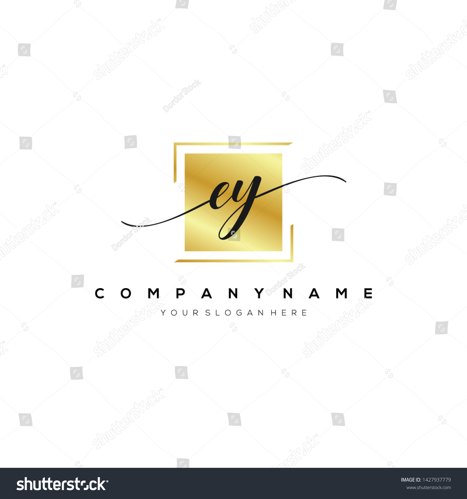 EY handwriting initial logo template vector. - Royalty Free Stock ...