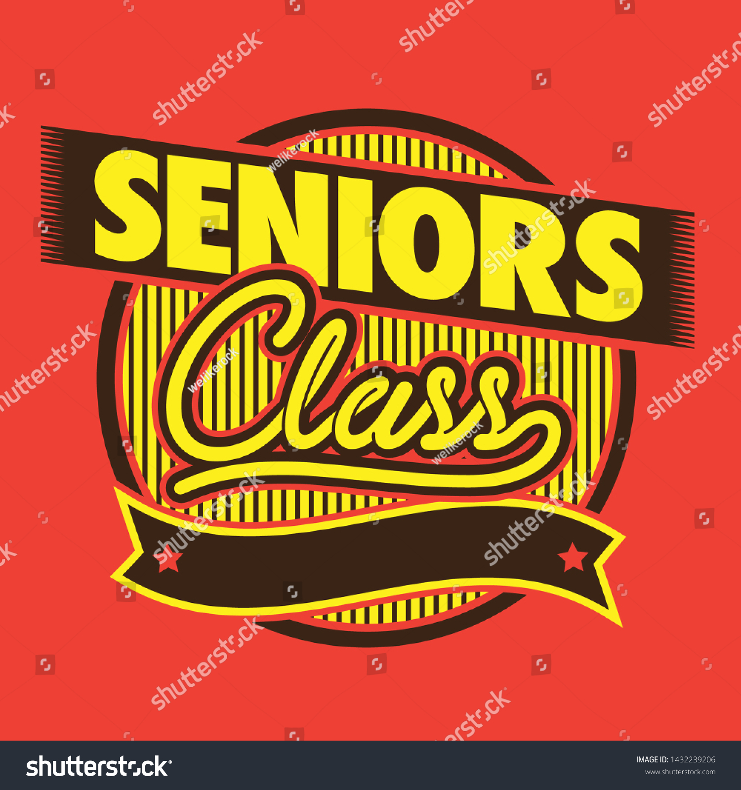 High School Senior Class Emblem Logo Style Royalty Free Stock Vector 1432239206