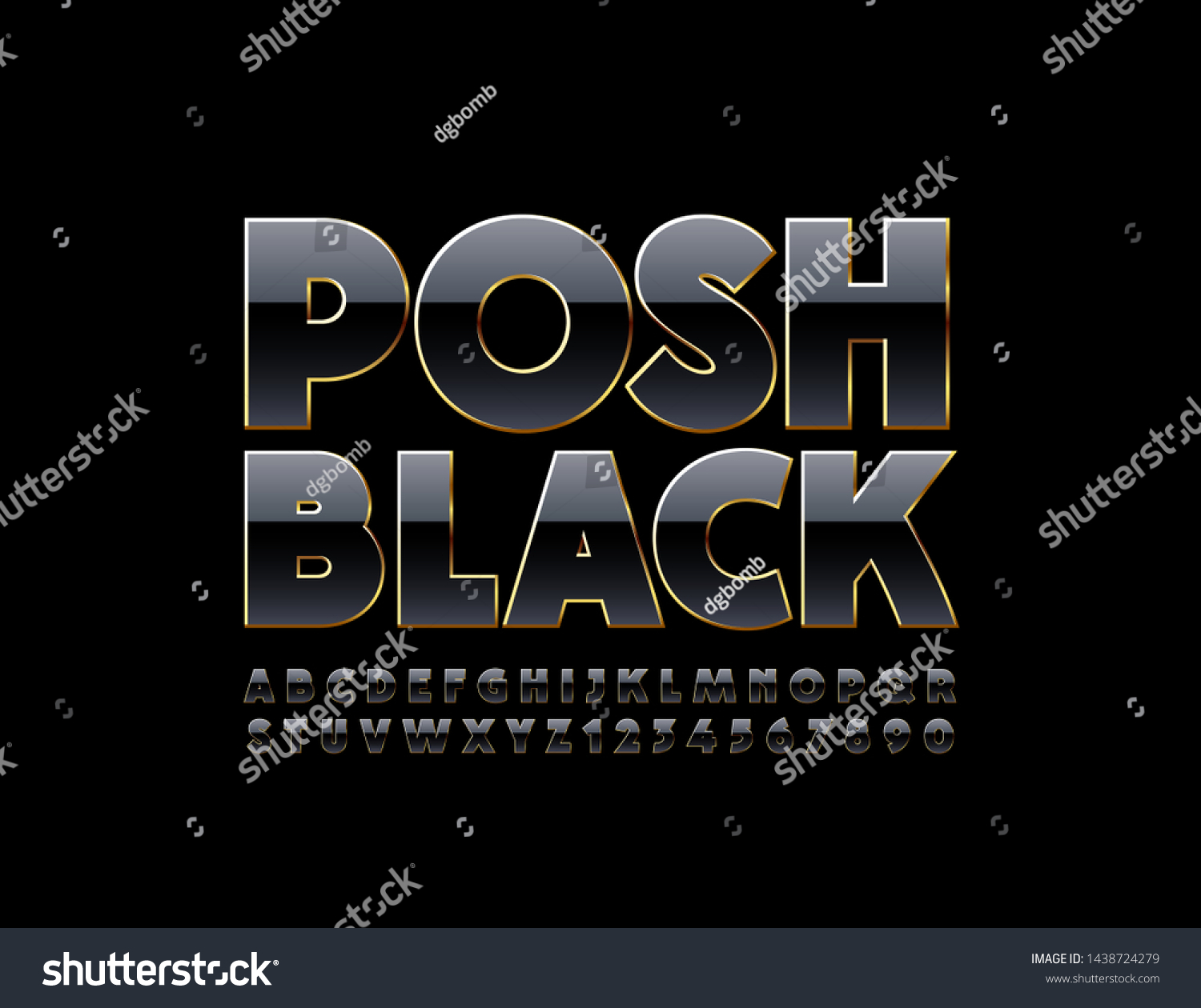 Vector posh Black Font. Luxury Alphabet Letters - Royalty Free Stock ...