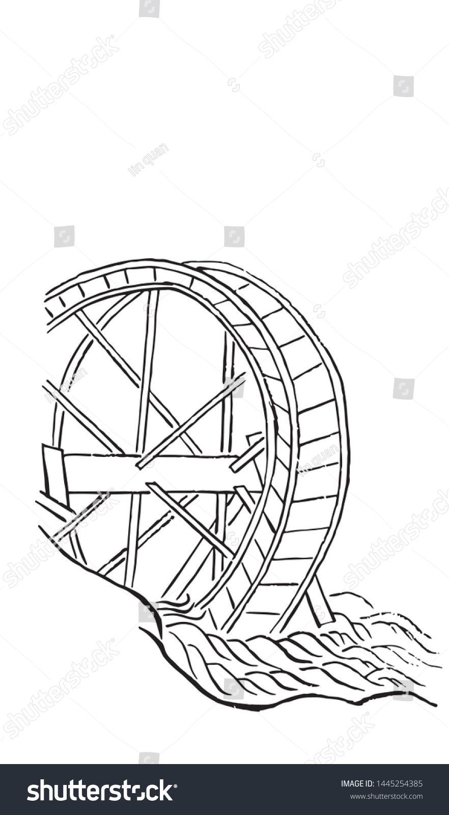 Line drawing of ancient Chinese agricultural - Royalty Free Stock ...