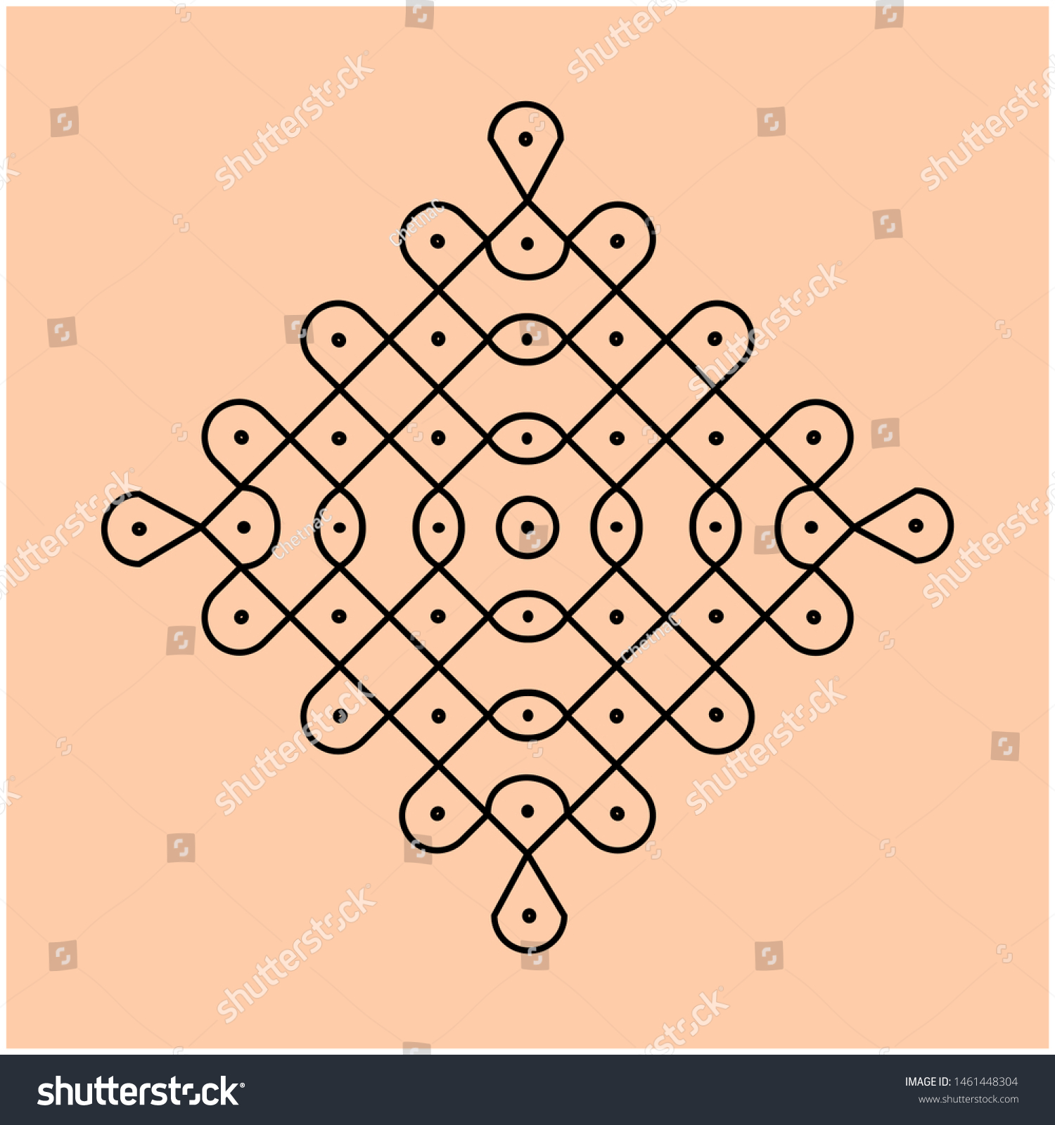 Traditional Indian folk art - known as rangoli, - Royalty Free Stock ...