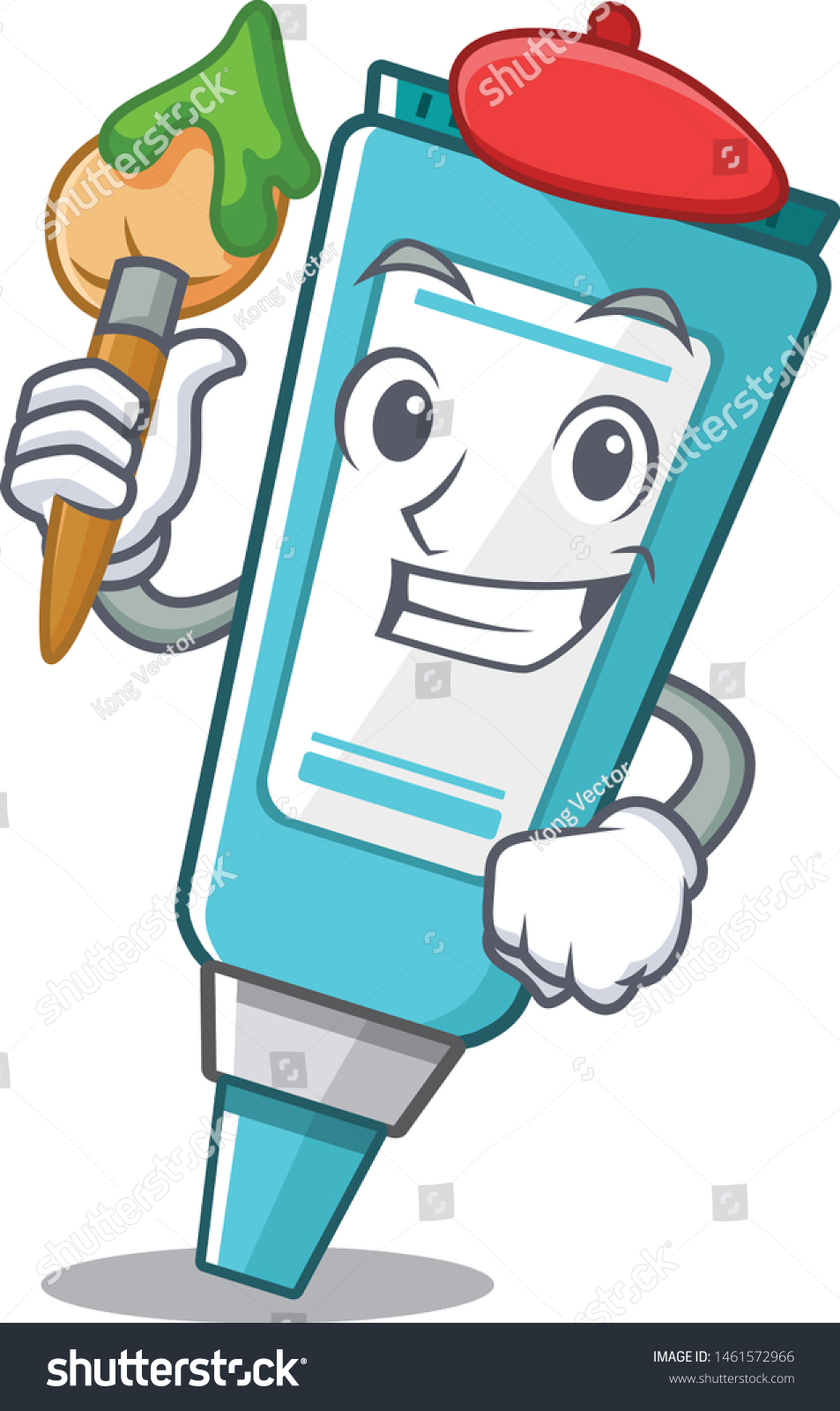 Artist ointment placed in the cartoon sink - Royalty Free Stock Vector ...