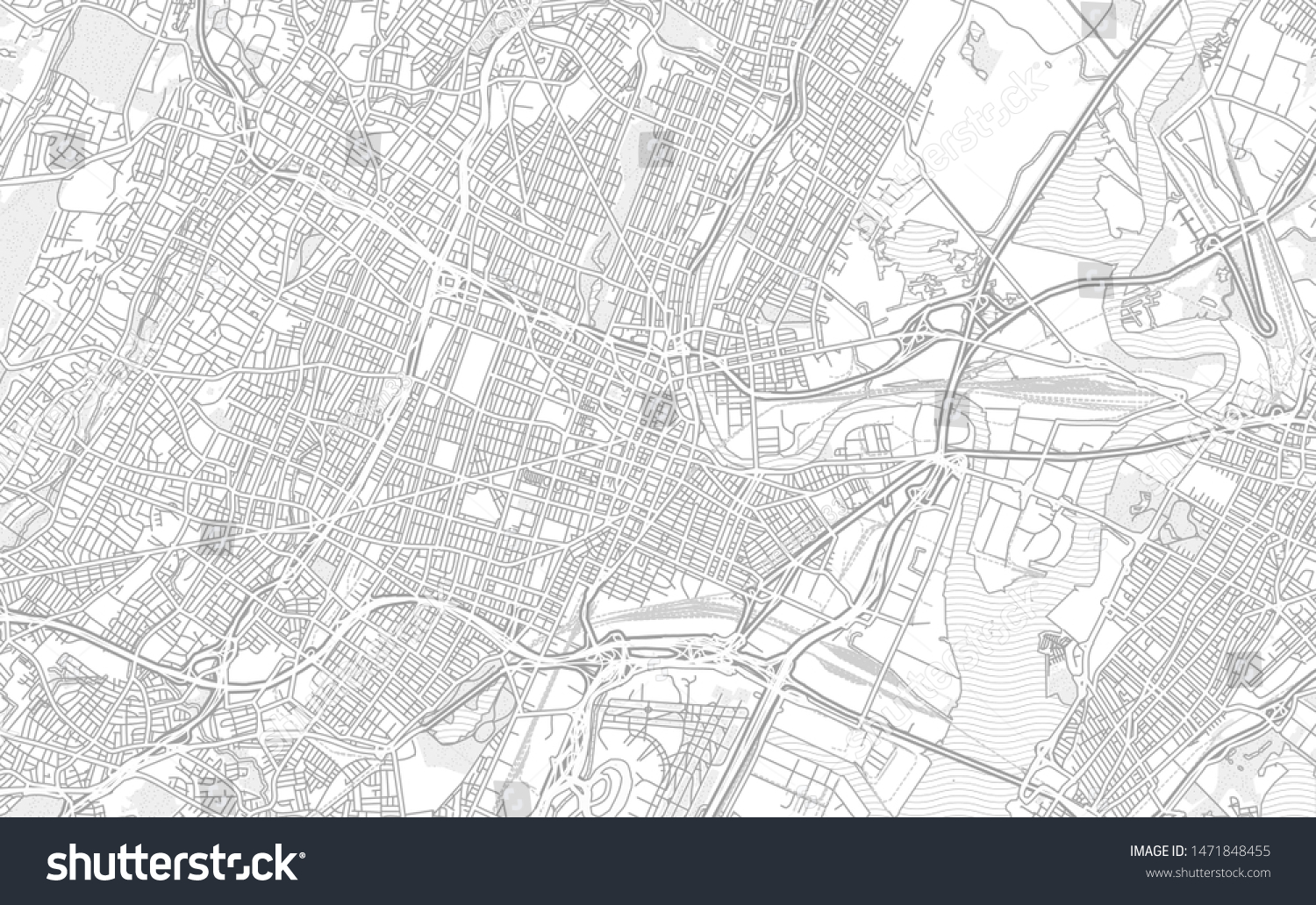 Newark, New Jersey, USA, bright outlined vector - Royalty Free Stock ...