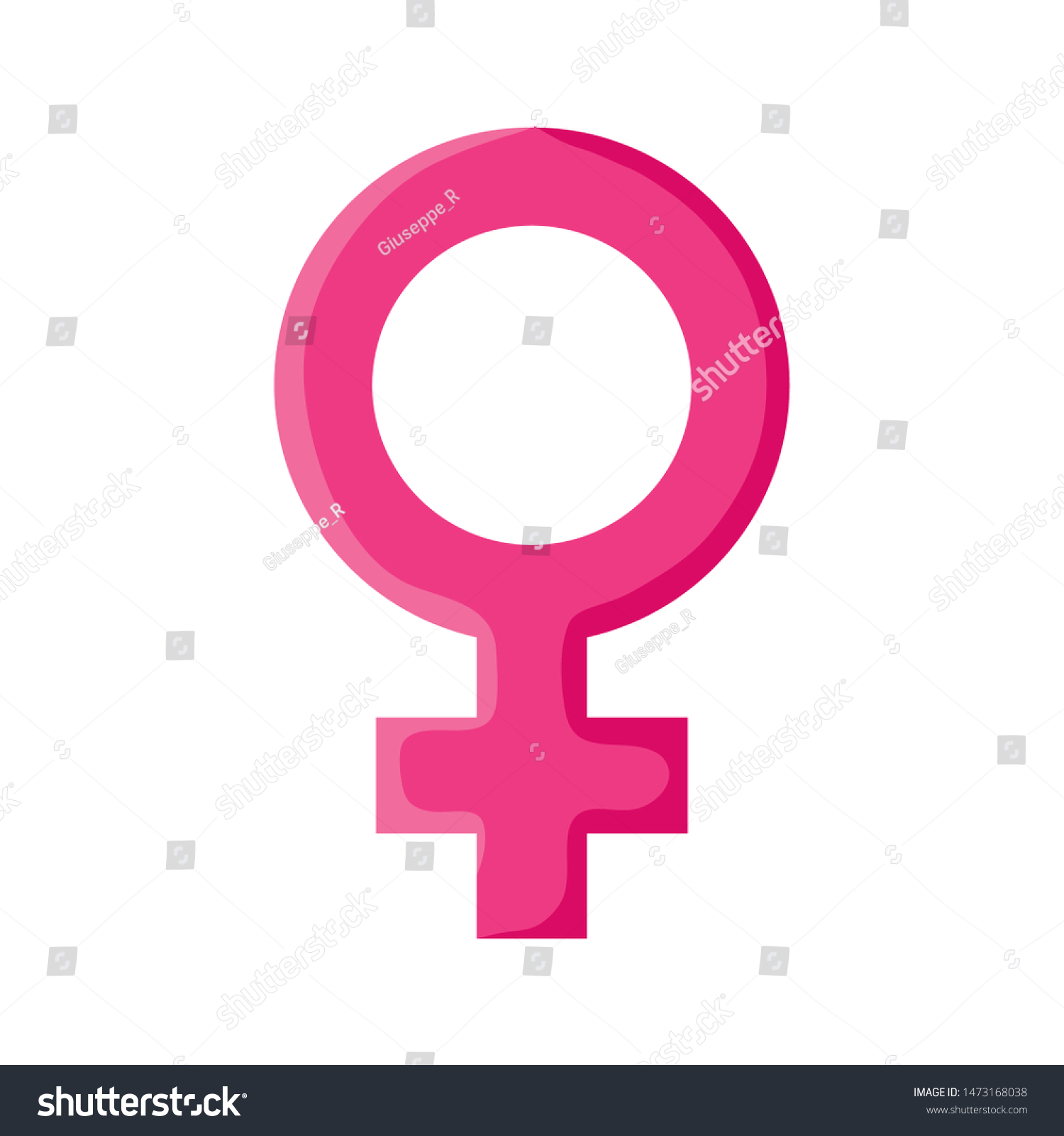 Female Gender Symbol Pop Art Style Royalty Free Stock Vector
