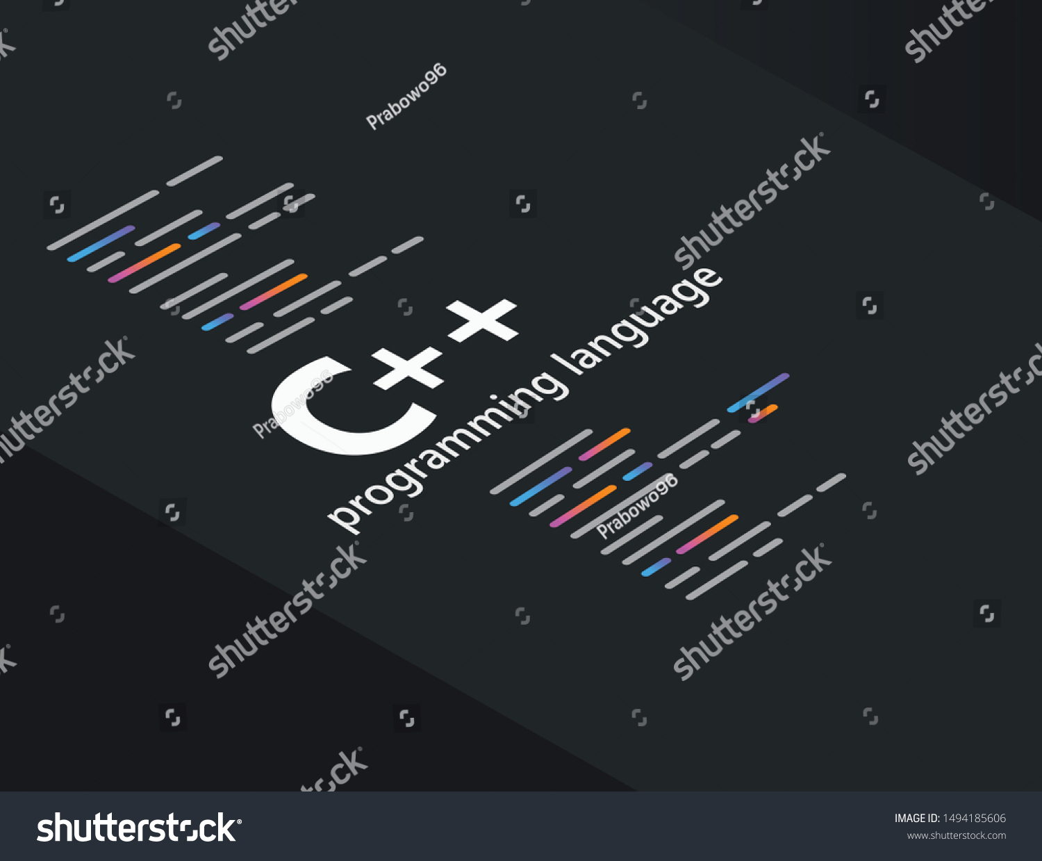 C Mobile Application Programming Language Royalty Free Stock Vector 1494185606