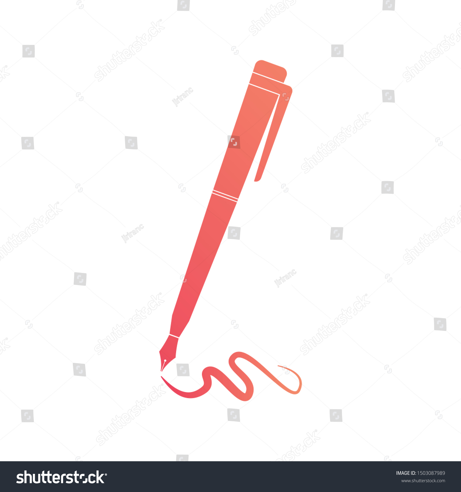 Vector pen and signature gradient - Royalty Free Stock Vector ...
