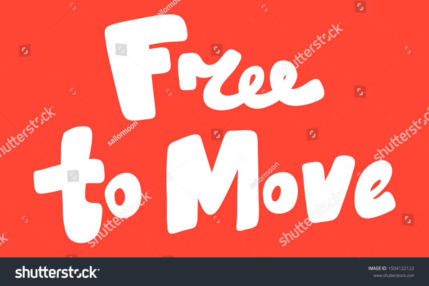 Free to move. Vector hand drawn illustration - Royalty Free Stock ...