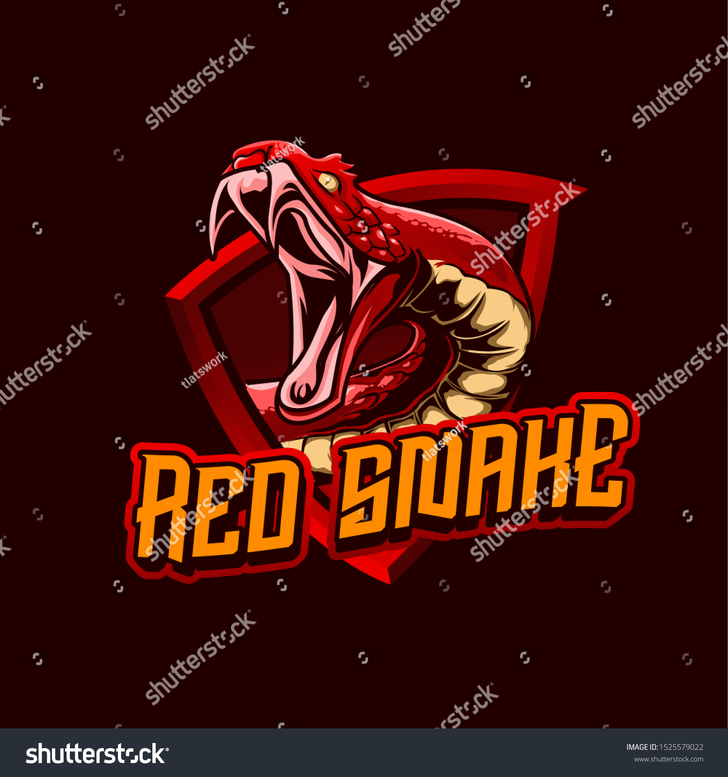 red snake mascot logo concept - Royalty Free Stock Vector 1525579022 ...