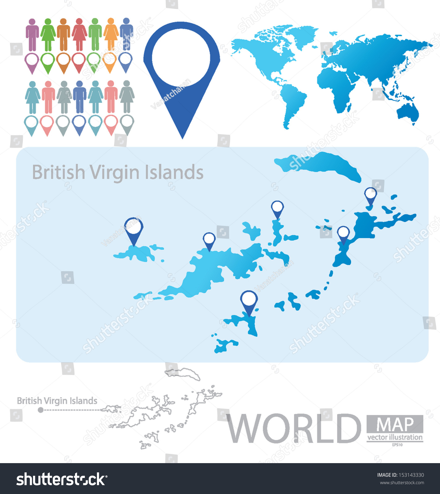 British virgin islands on world map