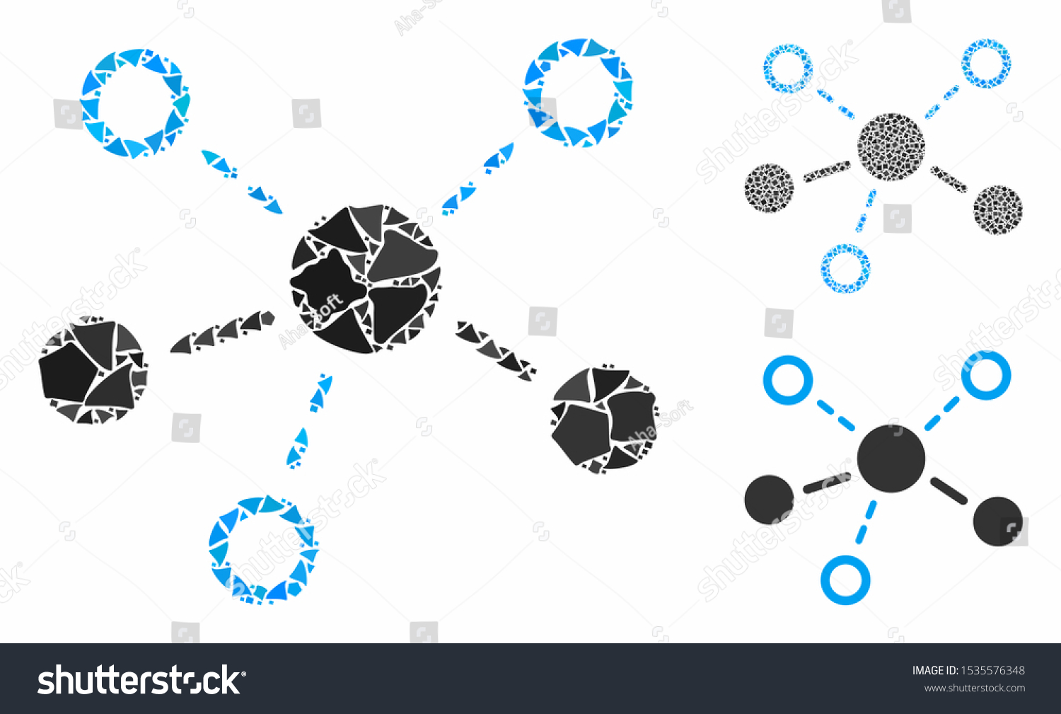 Structure composition of irregular items in - Royalty Free Stock Vector ...