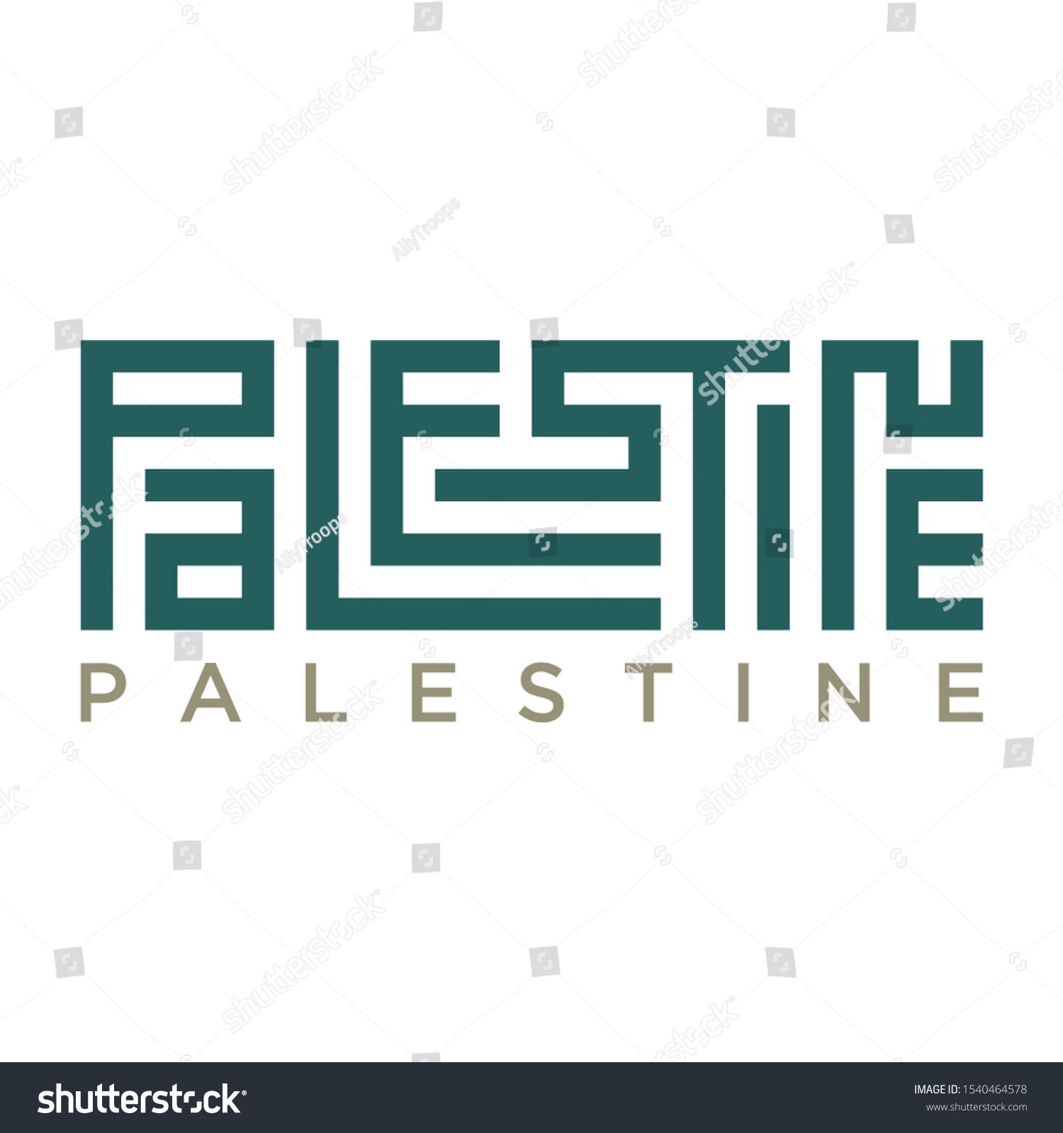 Palestine Logotype. Vector Illustration. Logo - Royalty Free Stock ...