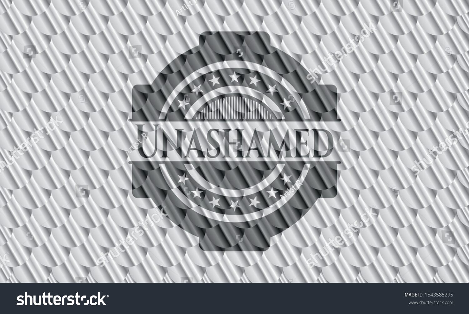 Unashamed shiny silver emblem. Scales pattern. - Royalty Free Stock ...