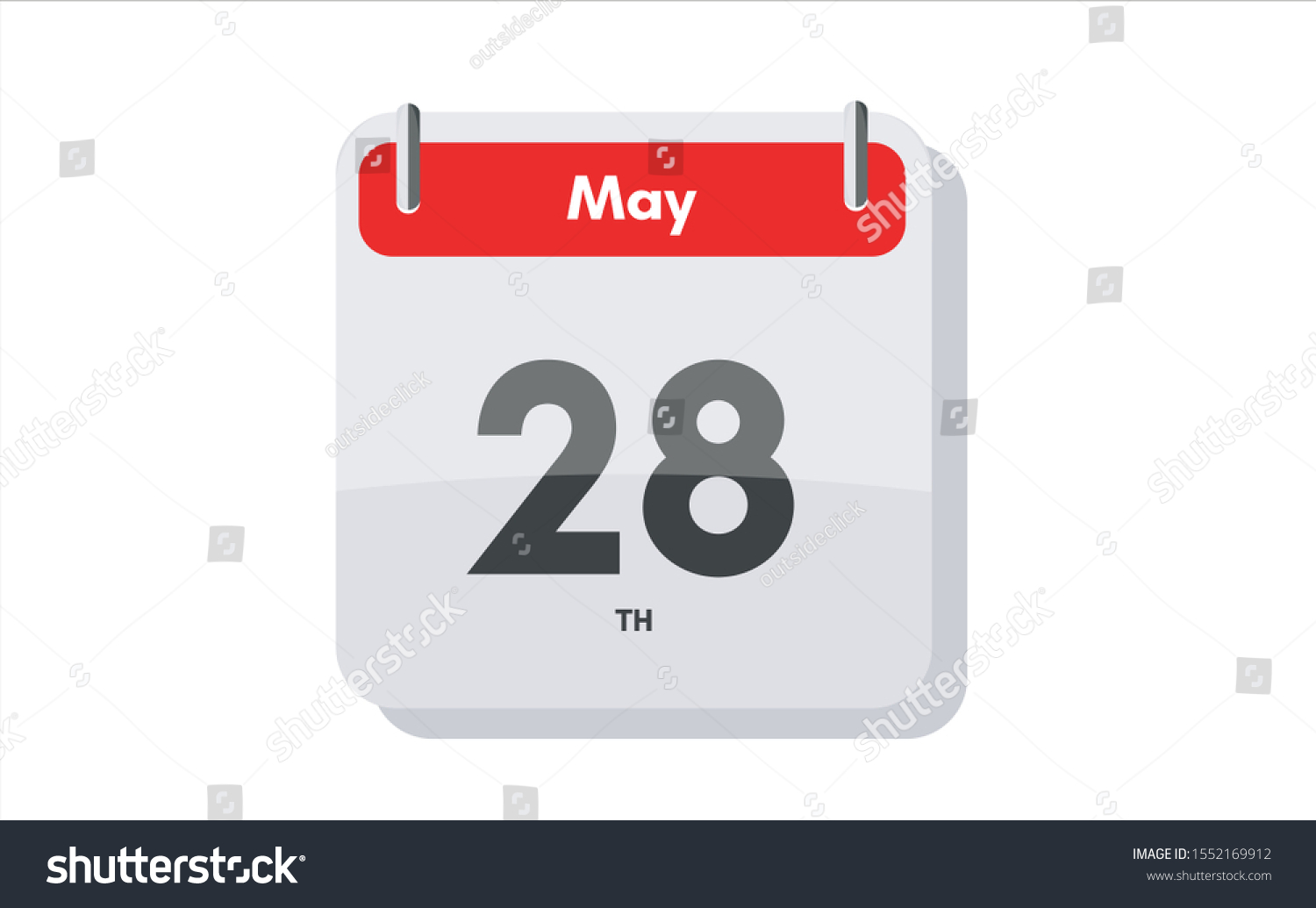 May 28th calendar icon. Day 28 of month. Vector - Royalty Free Stock ...