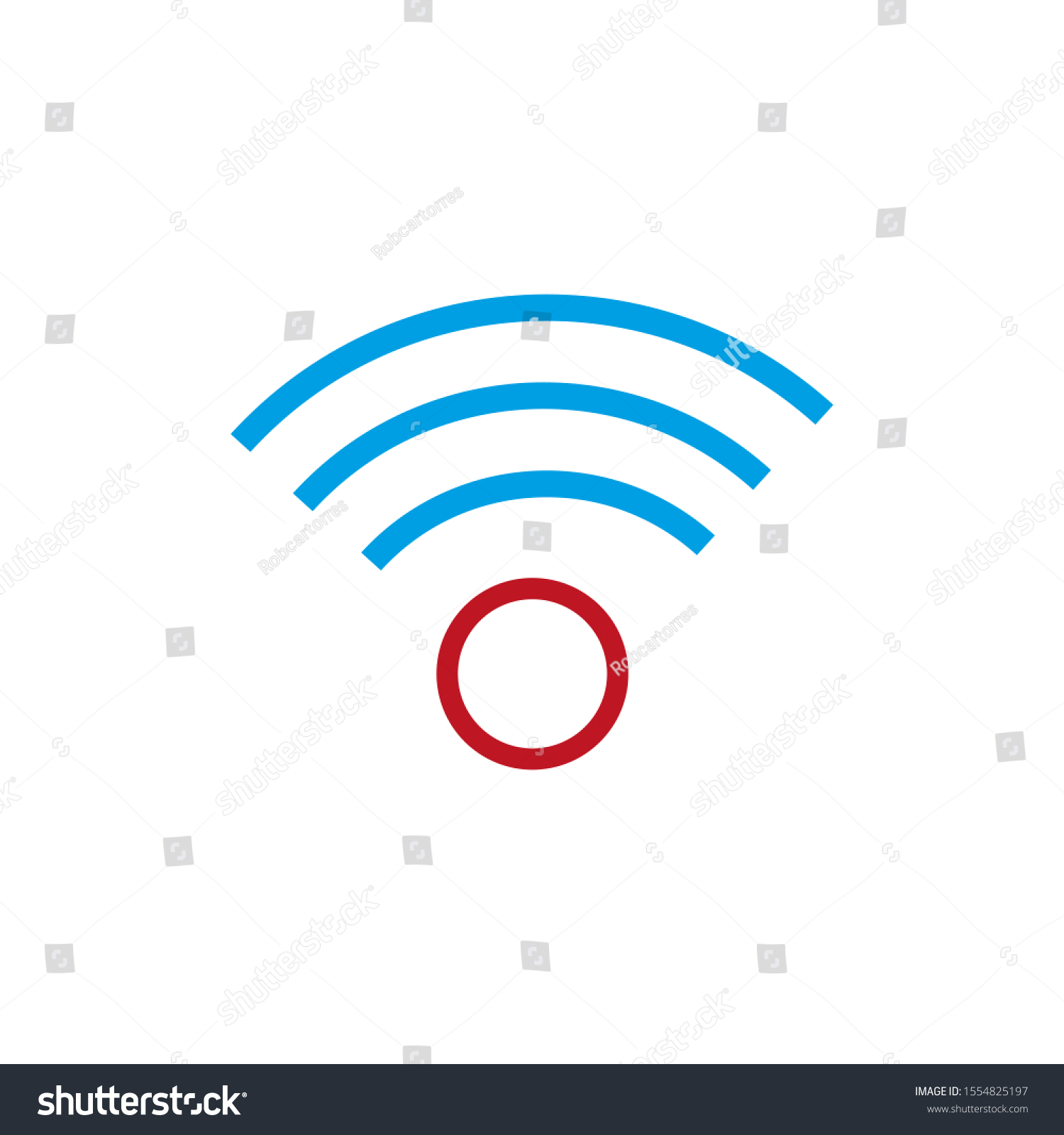 vector simple wifi symbol icon - Royalty Free Stock Vector 1554825197 ...