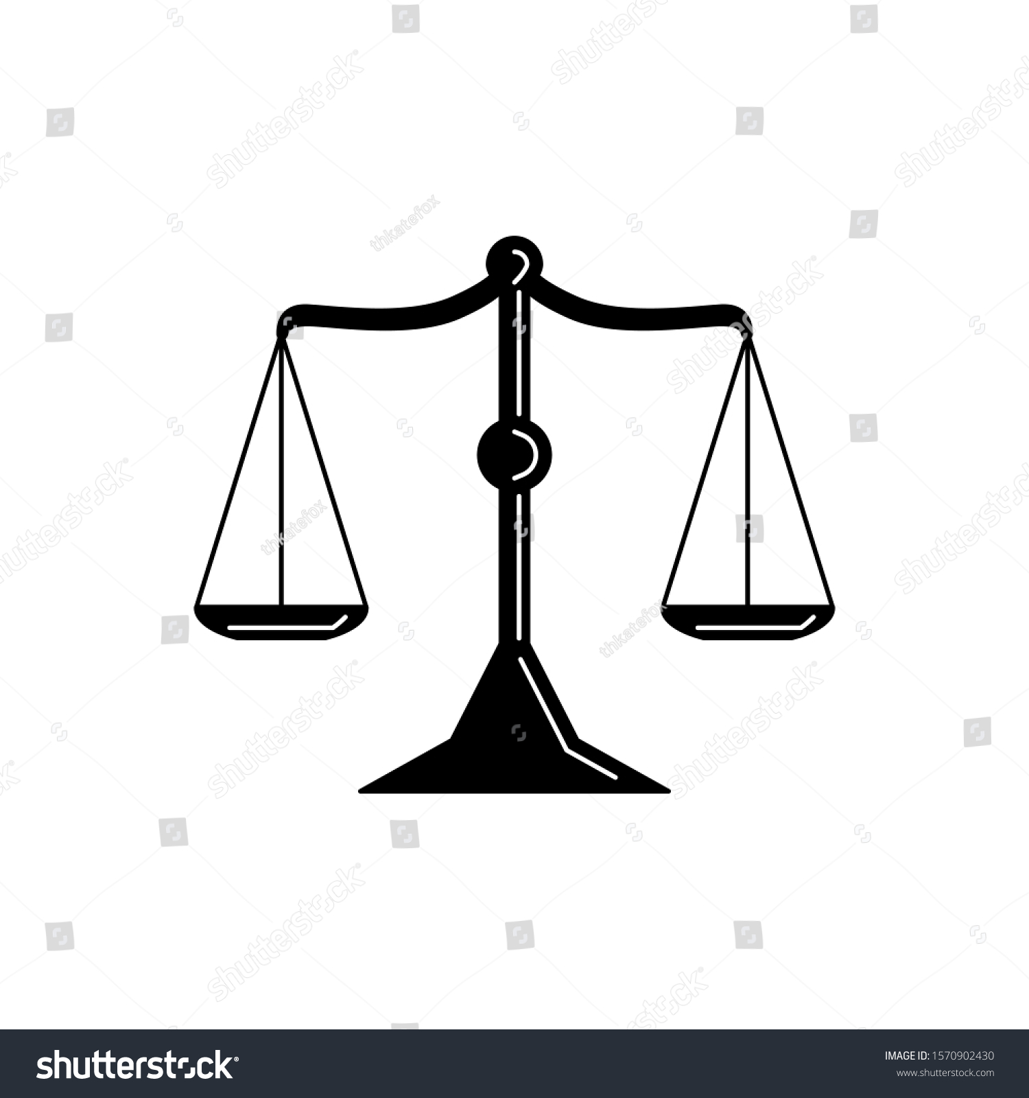 scales silhouette. Vector illustration for - Royalty Free Stock Vector ...