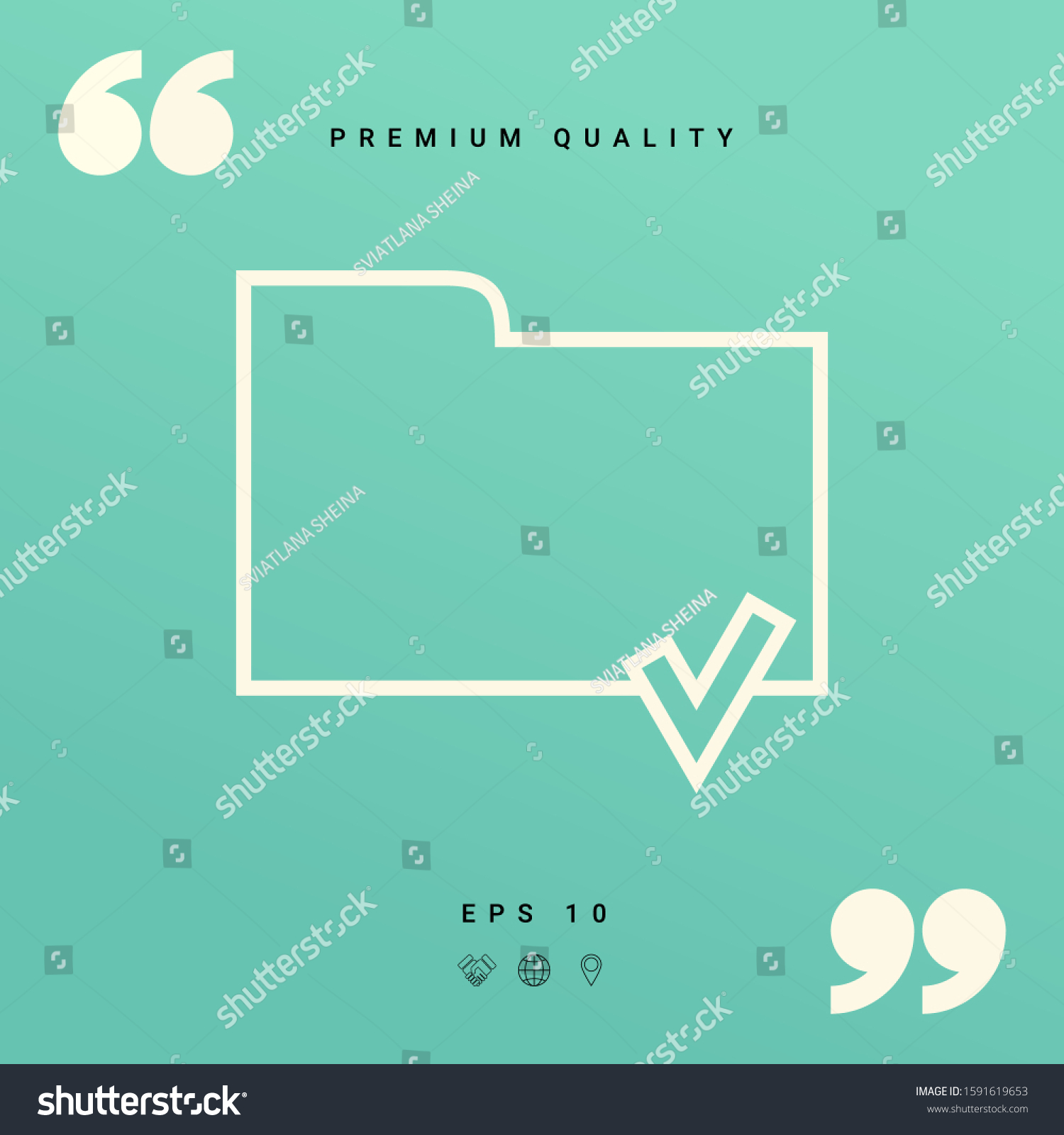 Select Document Sign Folder Icon With A Check Royalty Free Stock