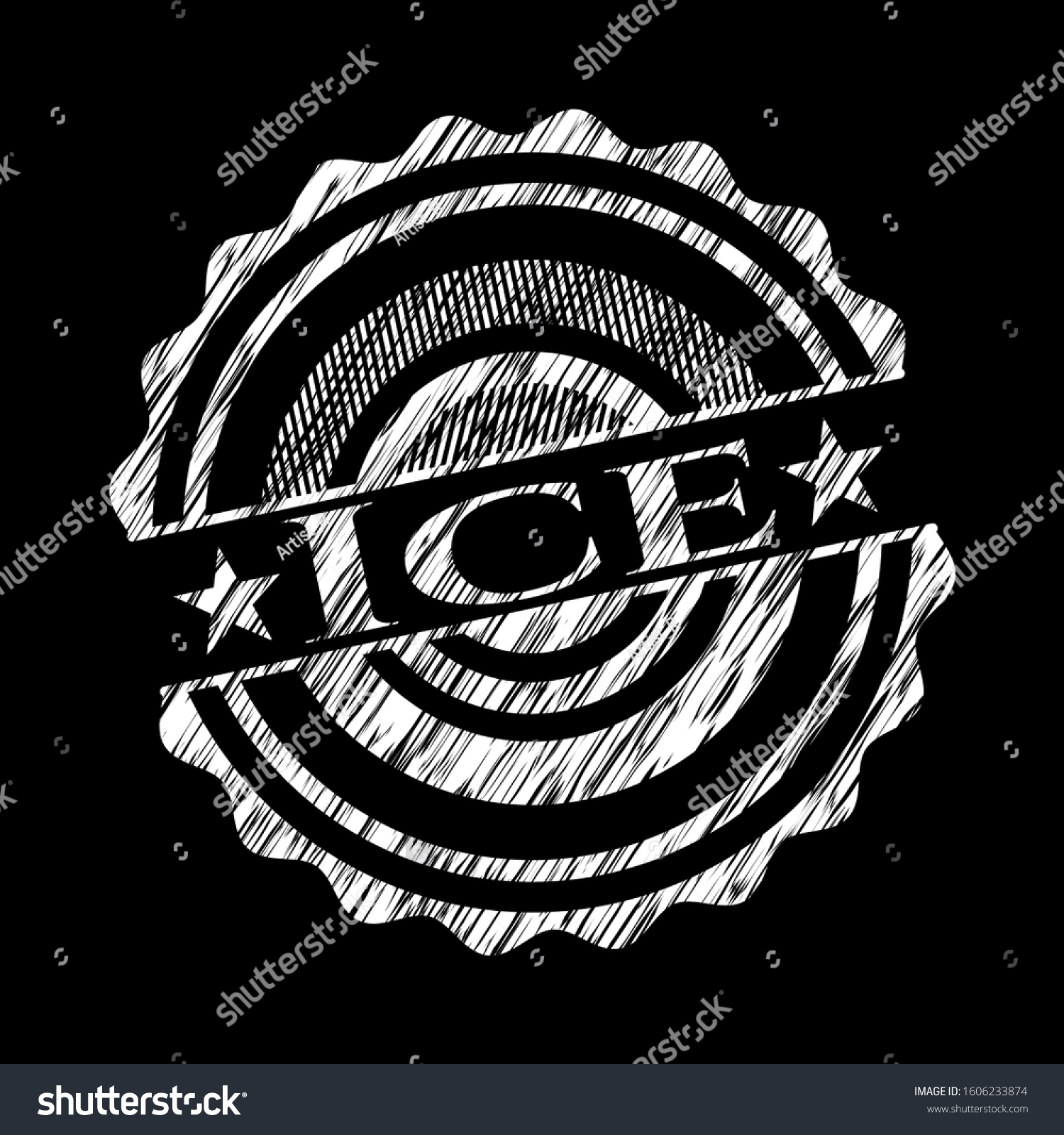 Ice written on a blackboard. Vector Illustration - Royalty Free Stock ...