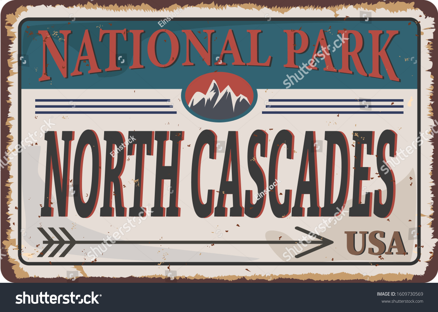 North Cascades National Park, USA outdoor - Royalty Free Stock Vector ...