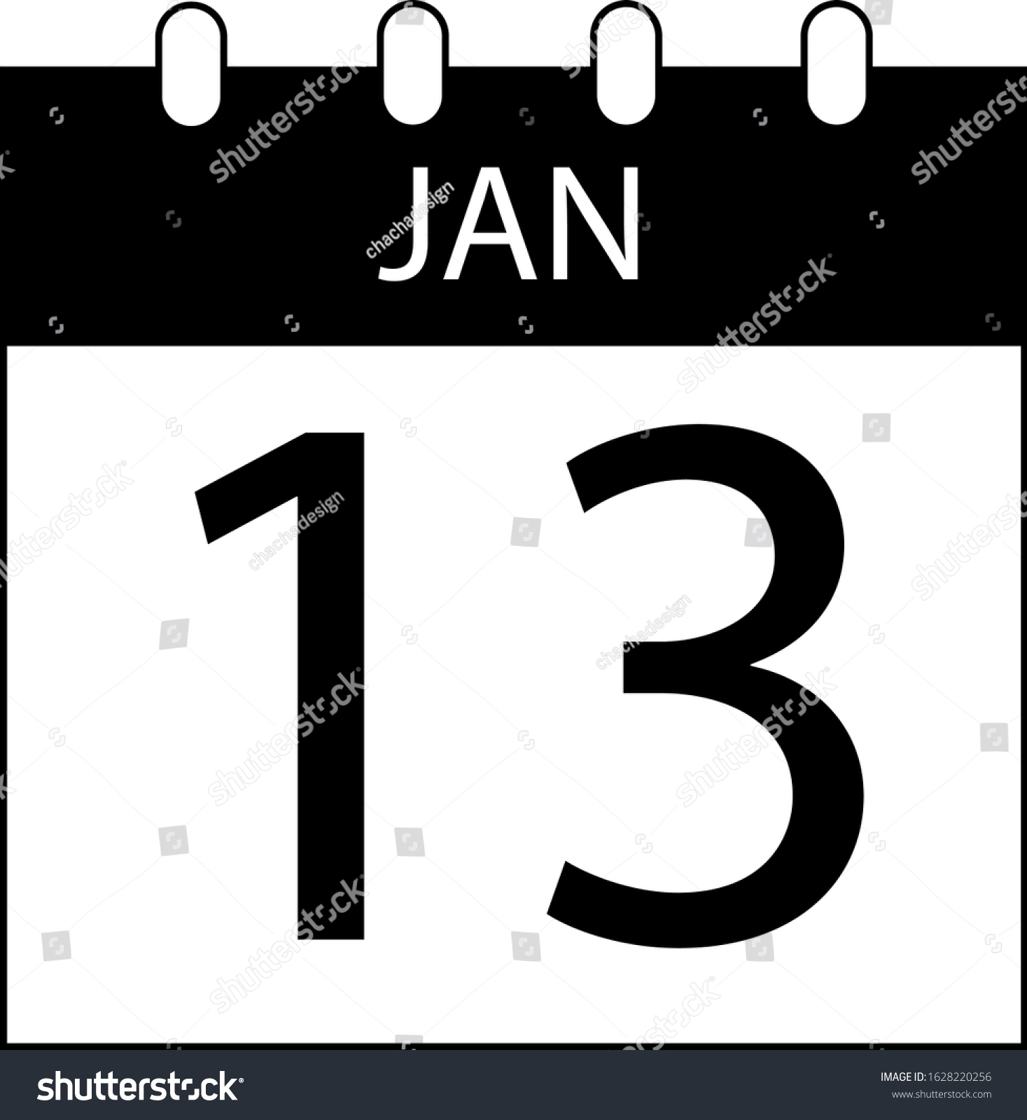 A simple design of thirteenth calendar design - Royalty Free Stock ...