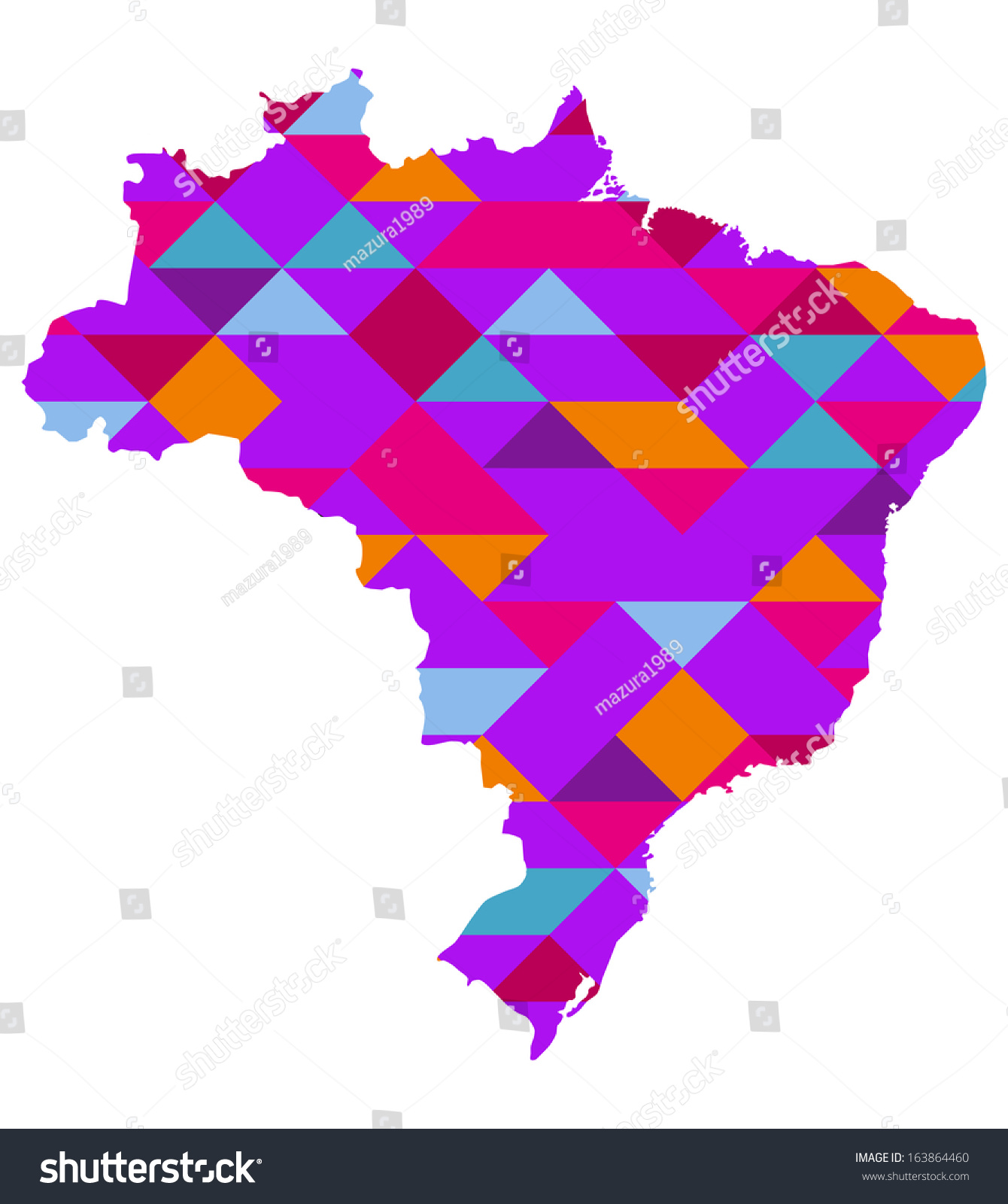 map of brazil with triangle bright abstract - Royalty Free Stock Vector ...