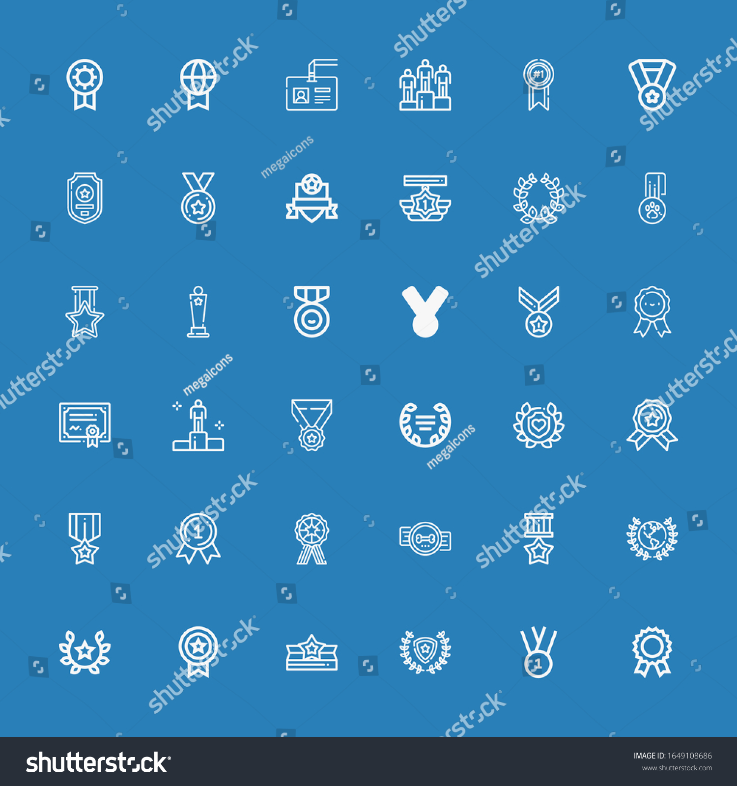 Editable 36 medallion icons for web and mobile. - Royalty Free Stock ...