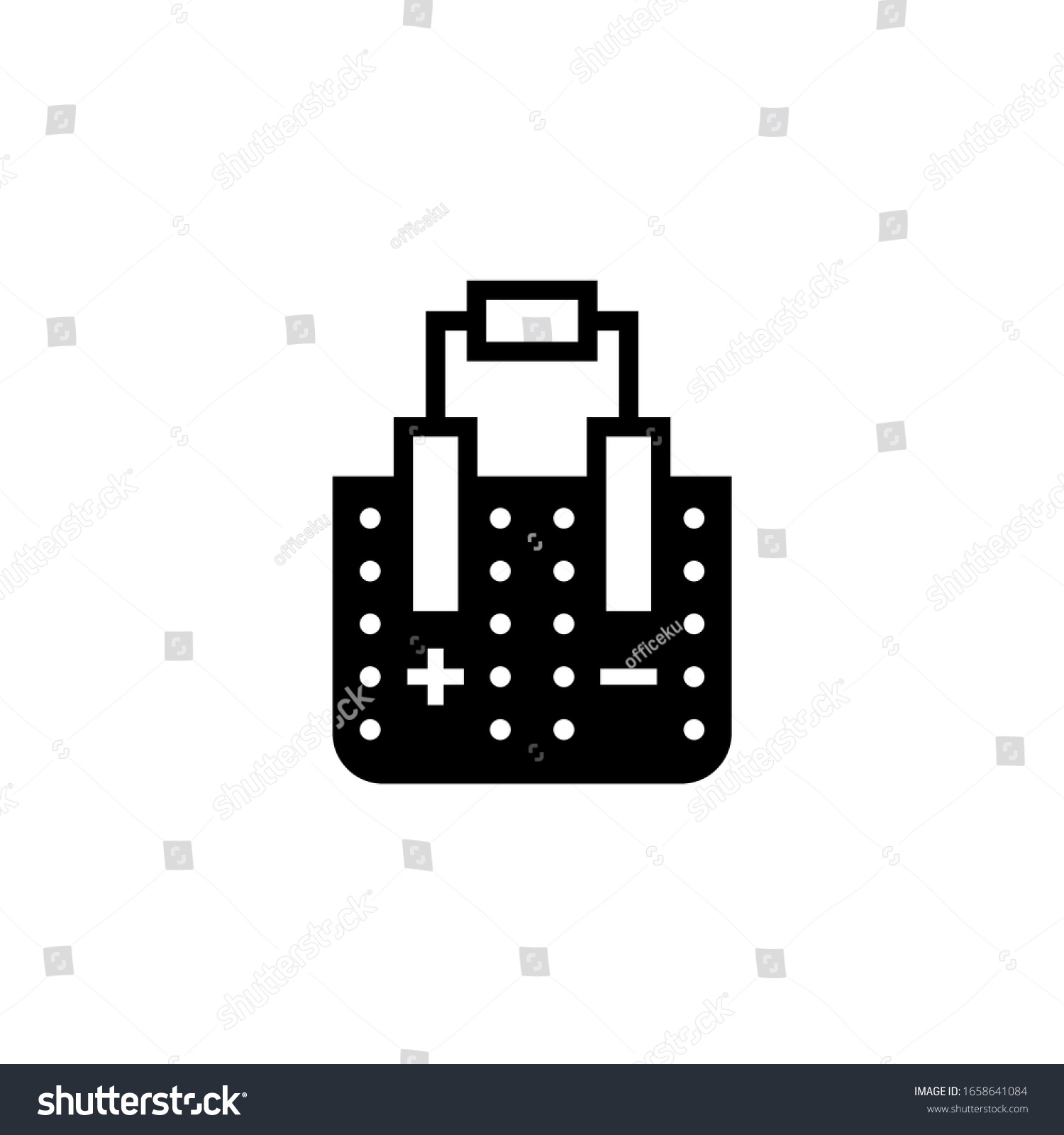 Electrolysis icon in black solid flat design - Royalty Free Stock ...