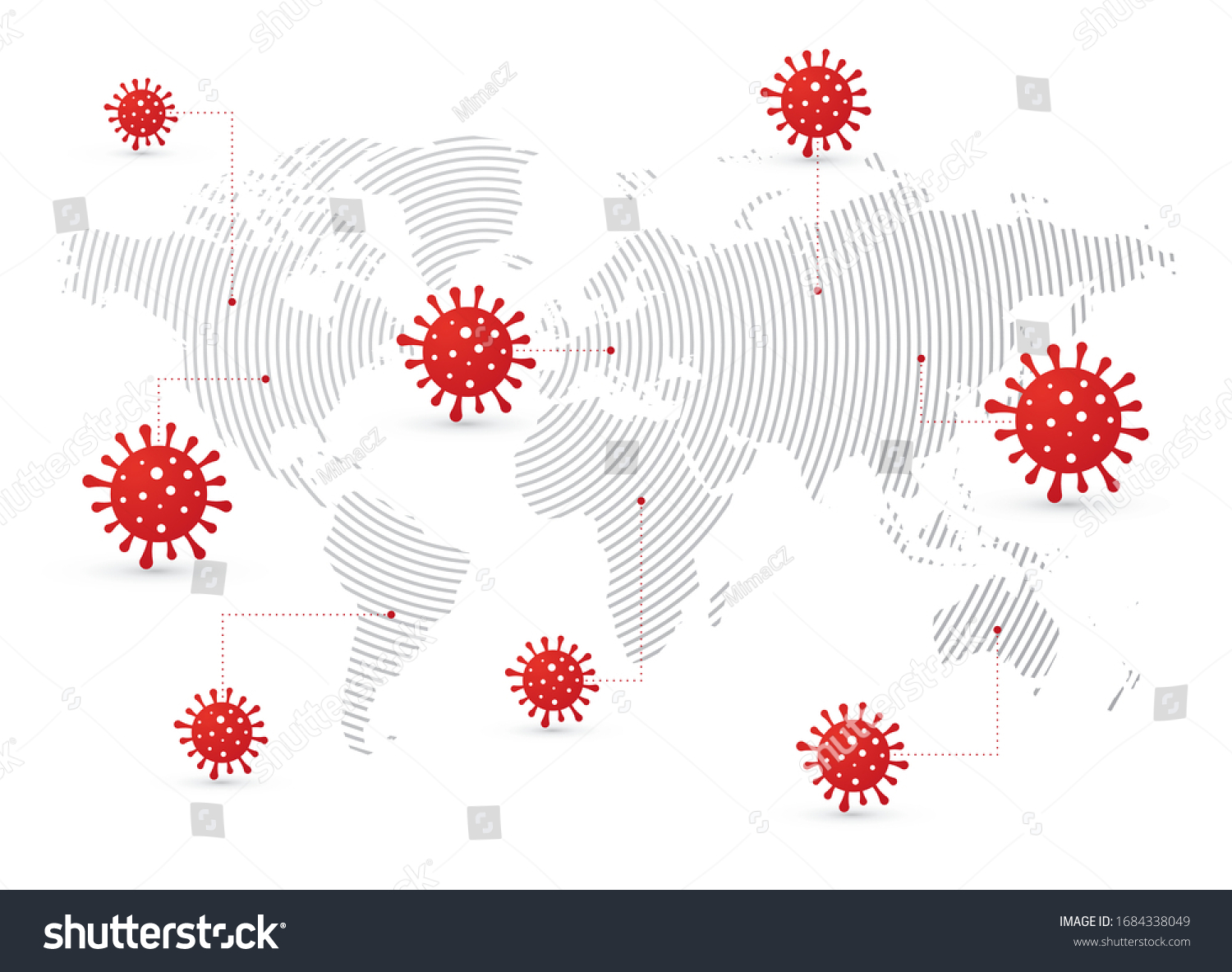 world map showing the spread of the world - Royalty Free Stock Vector ...